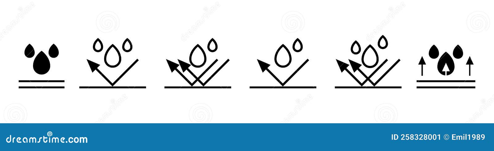 Waterproof Icon Symbol Simple Design Stock Illustration - Illustration ...