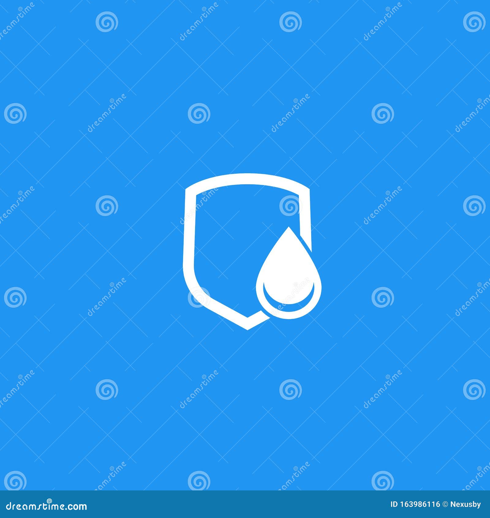Waterproof Icon with Water Drop and Shield Stock Vector - Illustration ...