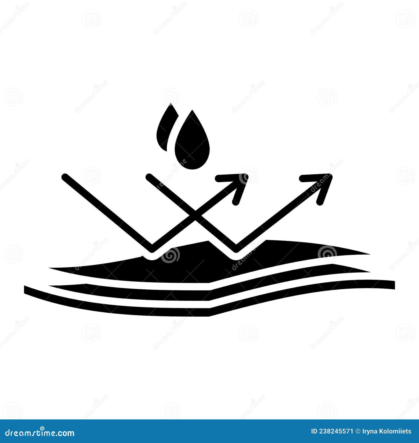 Waterproof Icon, Water Proof Drop Resistant. Impermeable Fabric ...