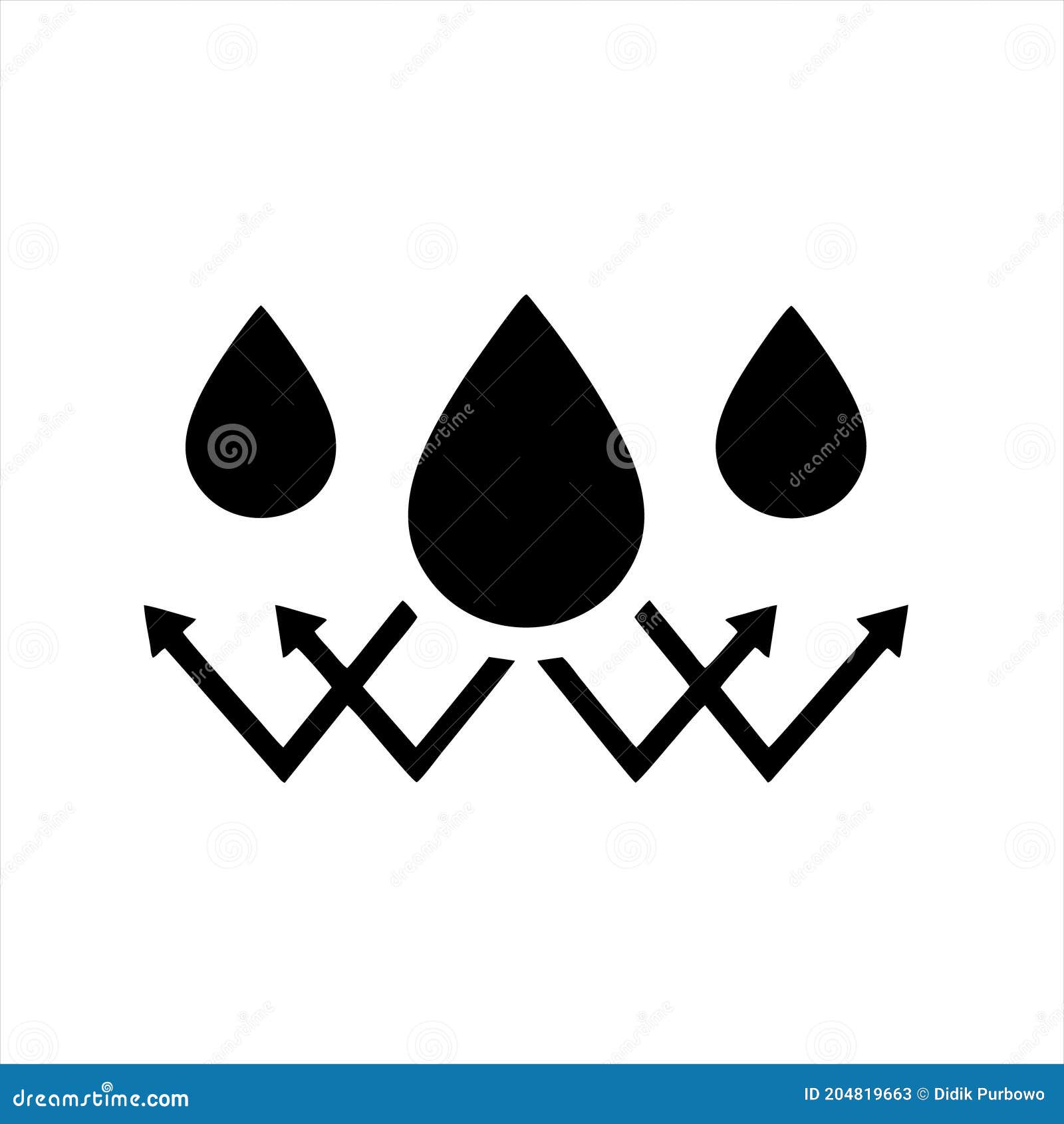 Waterproof Icon, Water Proof Drop Resistant, Vector. Impermeable and ...