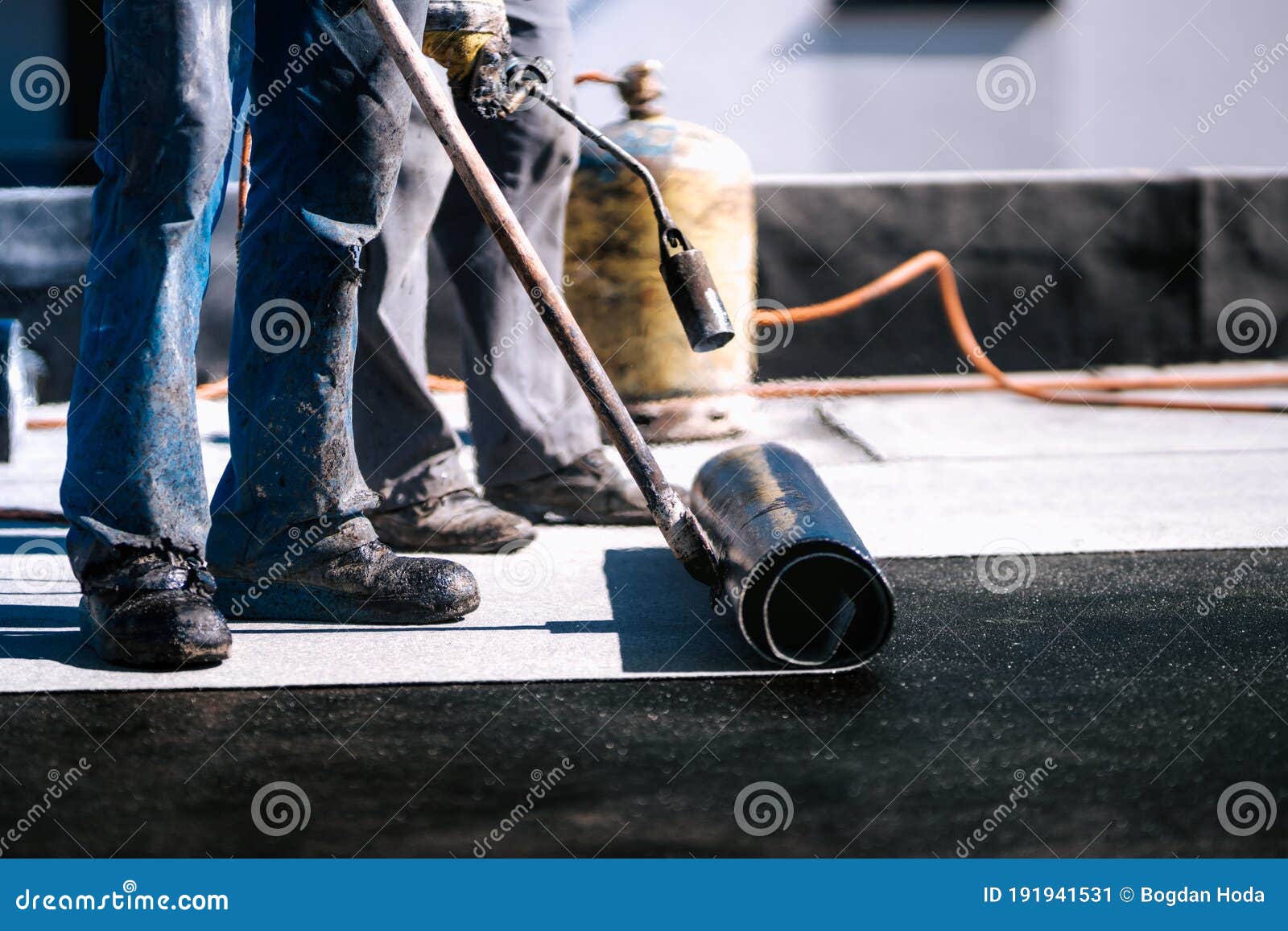 Waterproof Insulation With Bituminous Membrane System. Professional ...