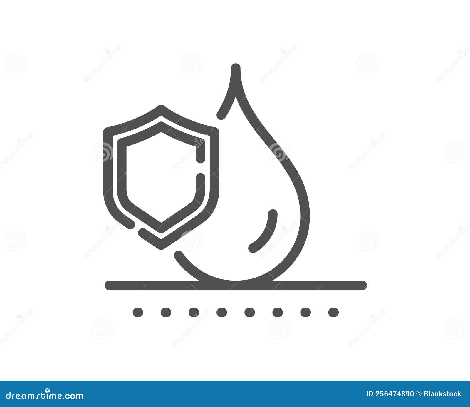 Waterproof Line Icon. Water Resistant Sign. Vector Stock Vector ...