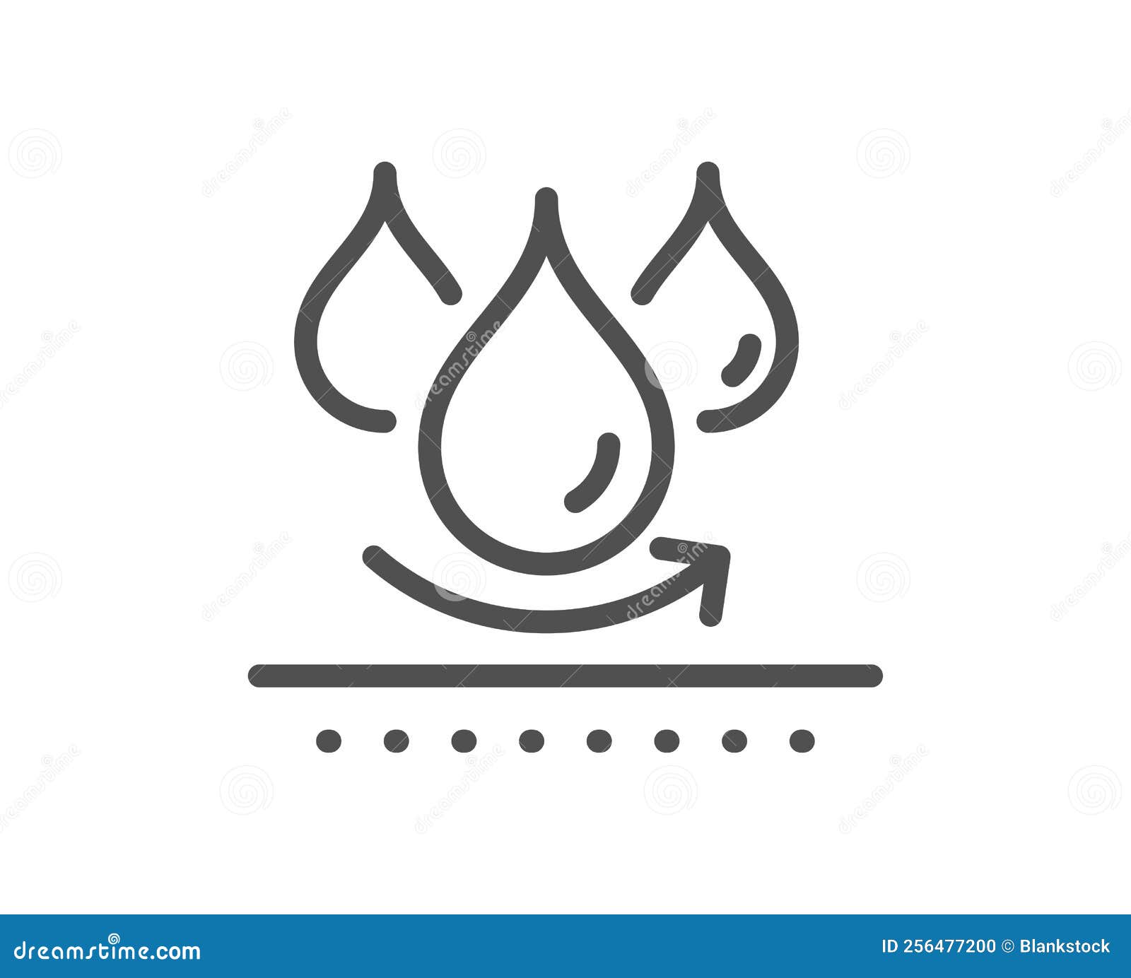 Waterproof Line Icon. Water Resistant Sign. Vector Stock Vector ...