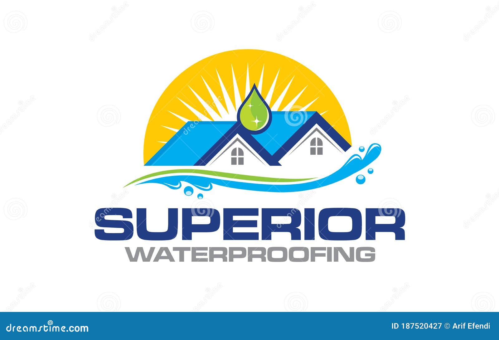 Waterproof logo design stock vector. Illustration of droplet - 187520427