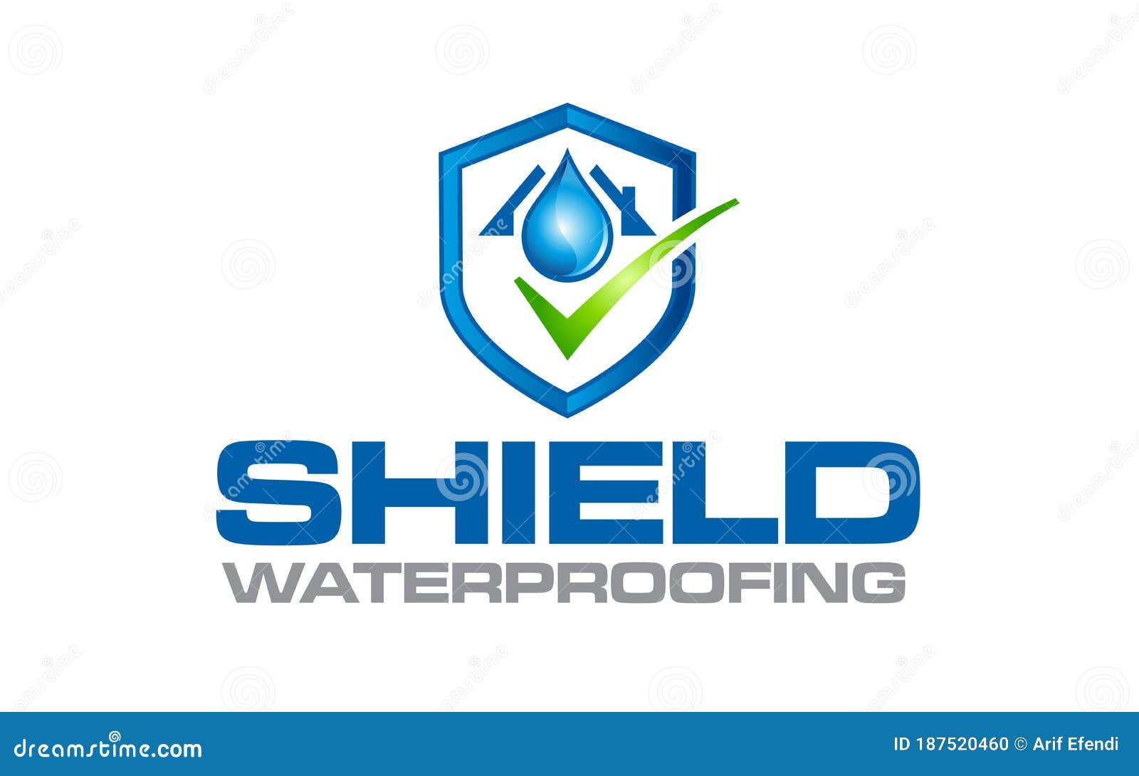 Waterproof logo design stock vector. Illustration of drop - 187520460