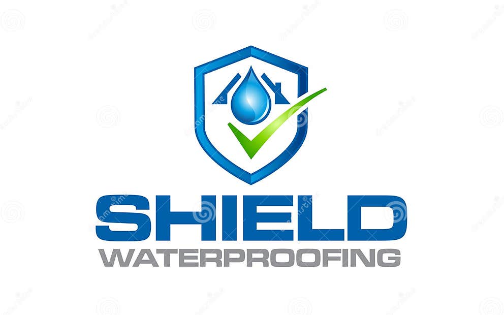 Waterproof logo design stock vector. Illustration of drop - 187520460