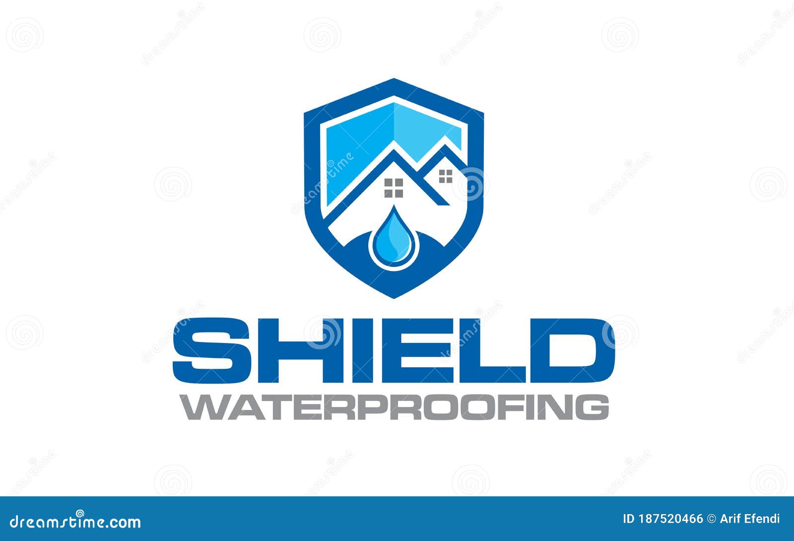 Waterproof logo design stock vector. Illustration of graphic - 187520466