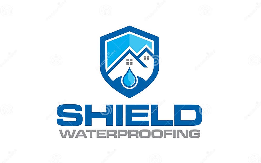 Waterproof logo design stock vector. Illustration of graphic - 187520466