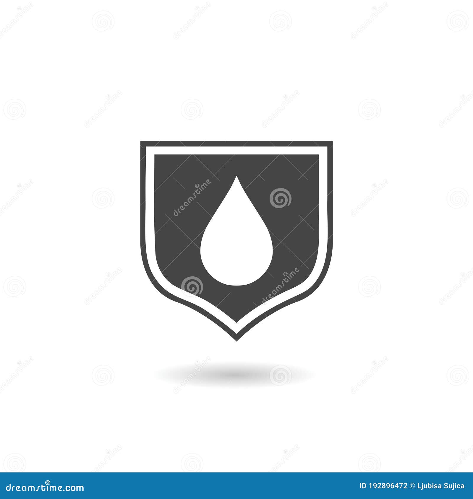 Waterproof Shield Icon with Shadow Stock Vector - Illustration of ...