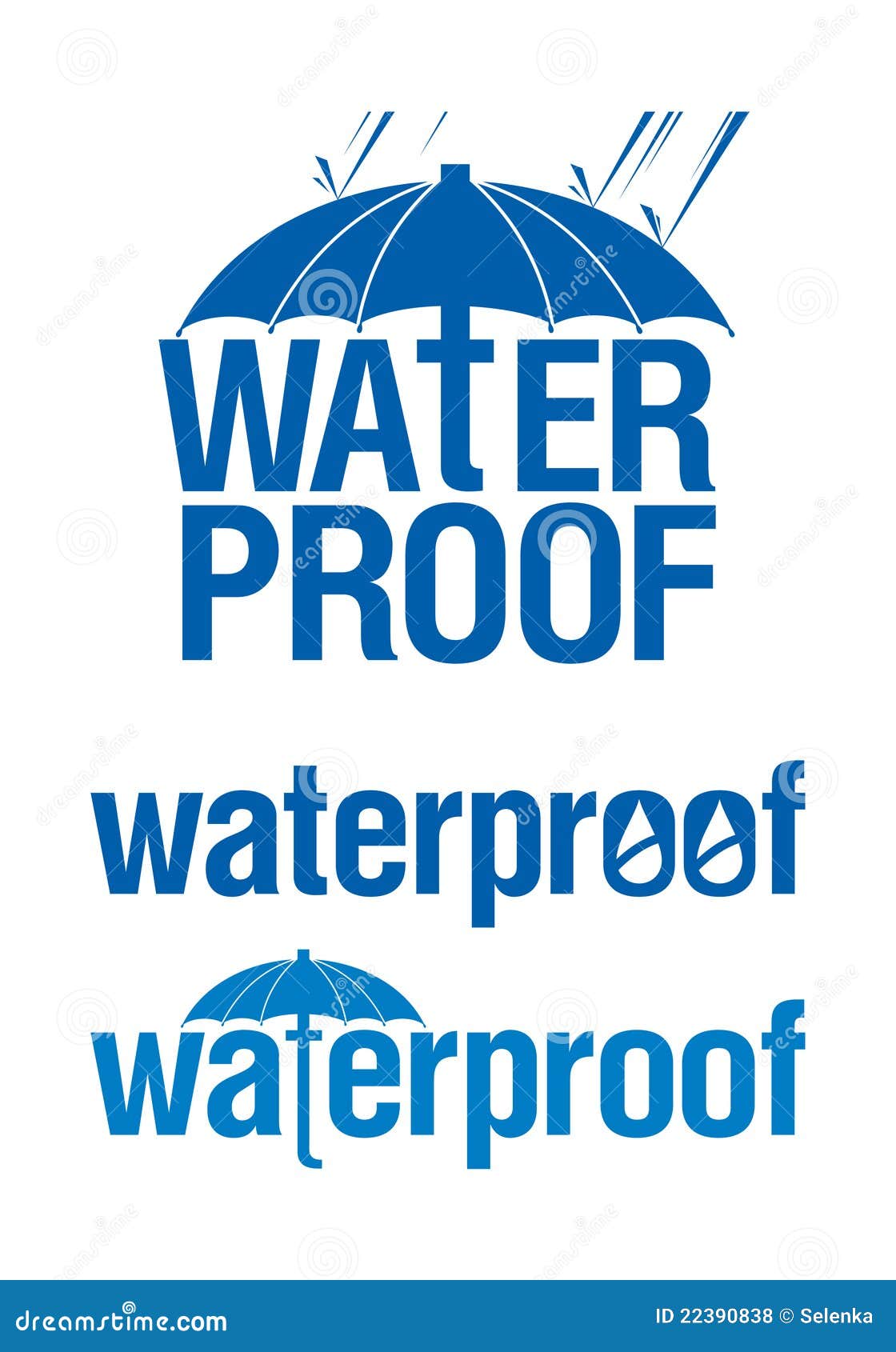 Waterproof signs. stock vector. Illustration of clothing - 22390838