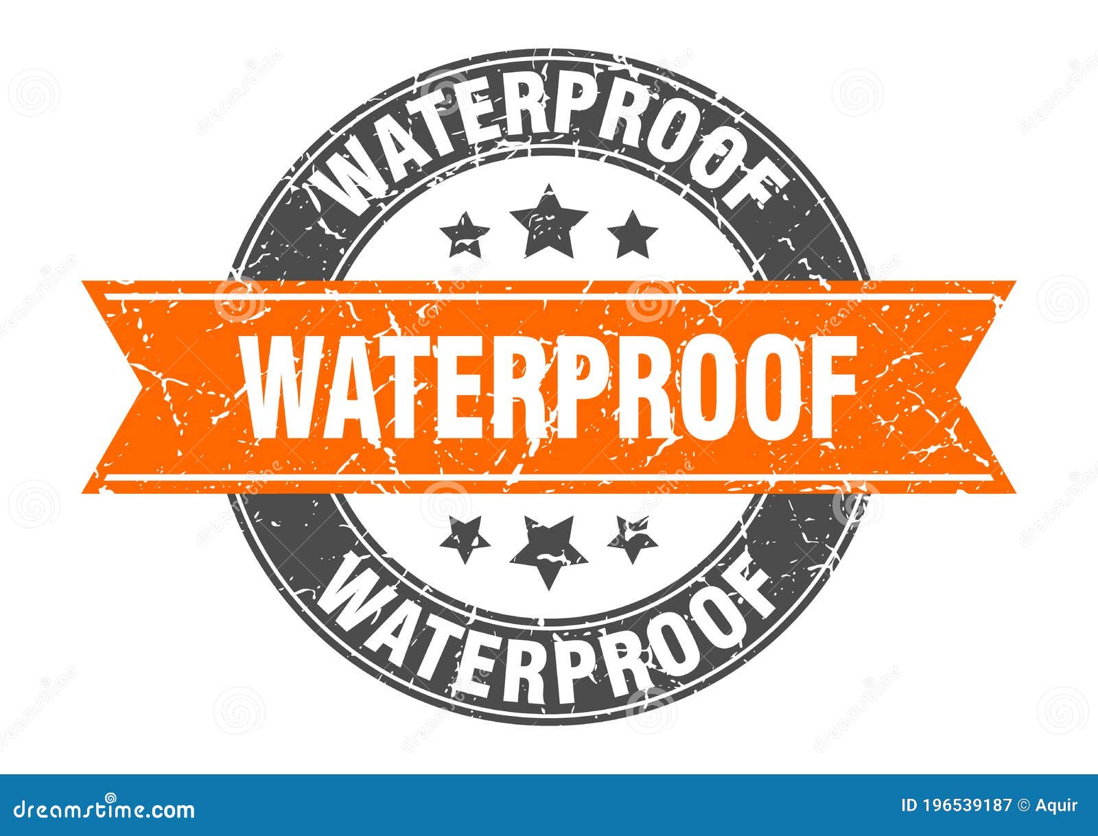 Waterproof stamp stock vector. Illustration of black - 196539187