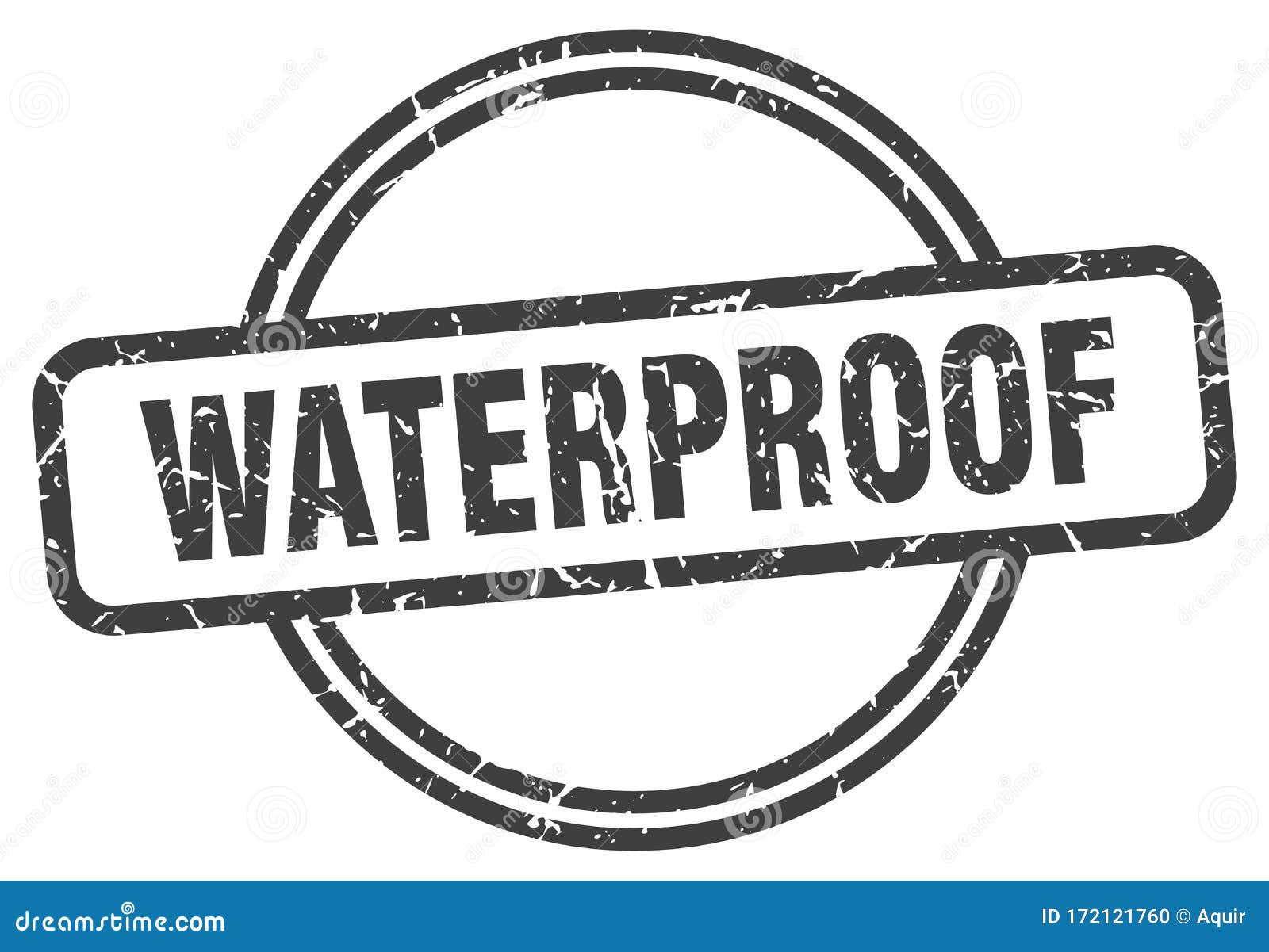 Waterproof Stamp. Waterproof Round Grunge Sign Stock Vector ...