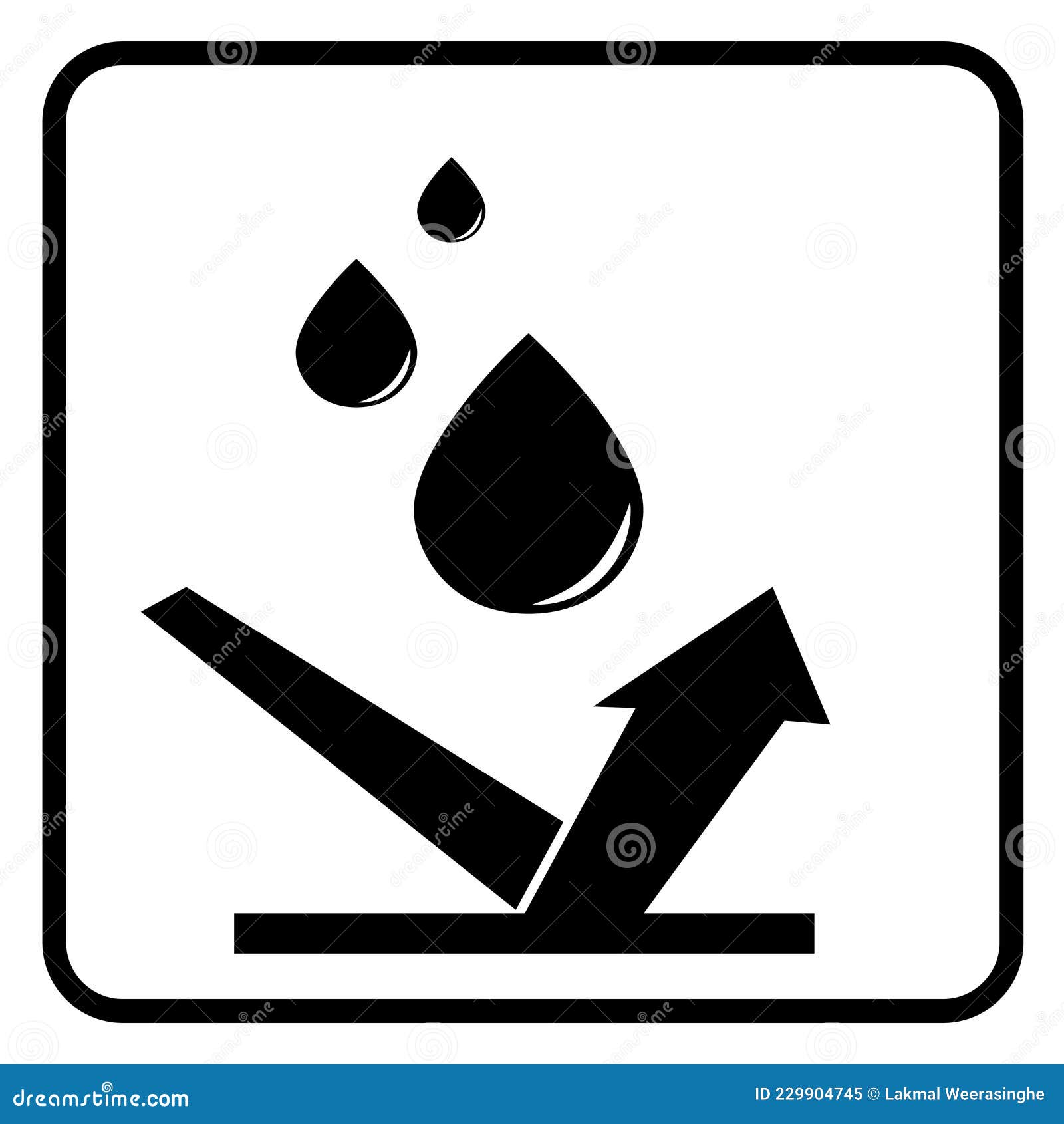 Waterproof Symbol, stock vector. Illustration of industrial - 229904745