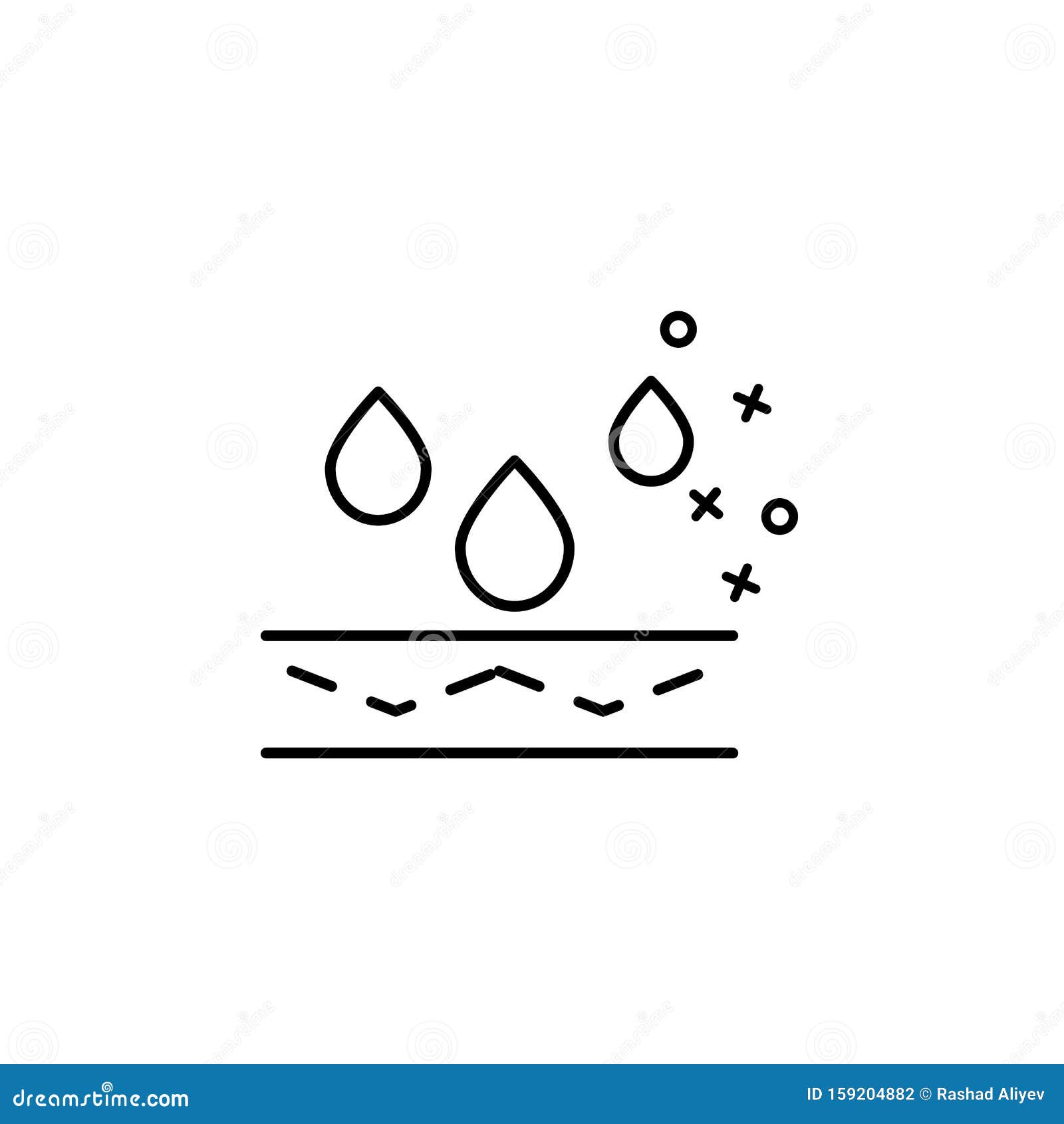 Waterproof Textile Fabric Icon. Element of Fabric Features Icon Stock ...