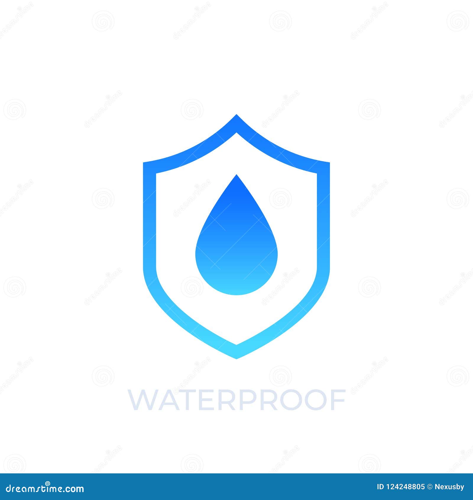 Waterproof vector icon stock vector. Illustration of concept - 124248805