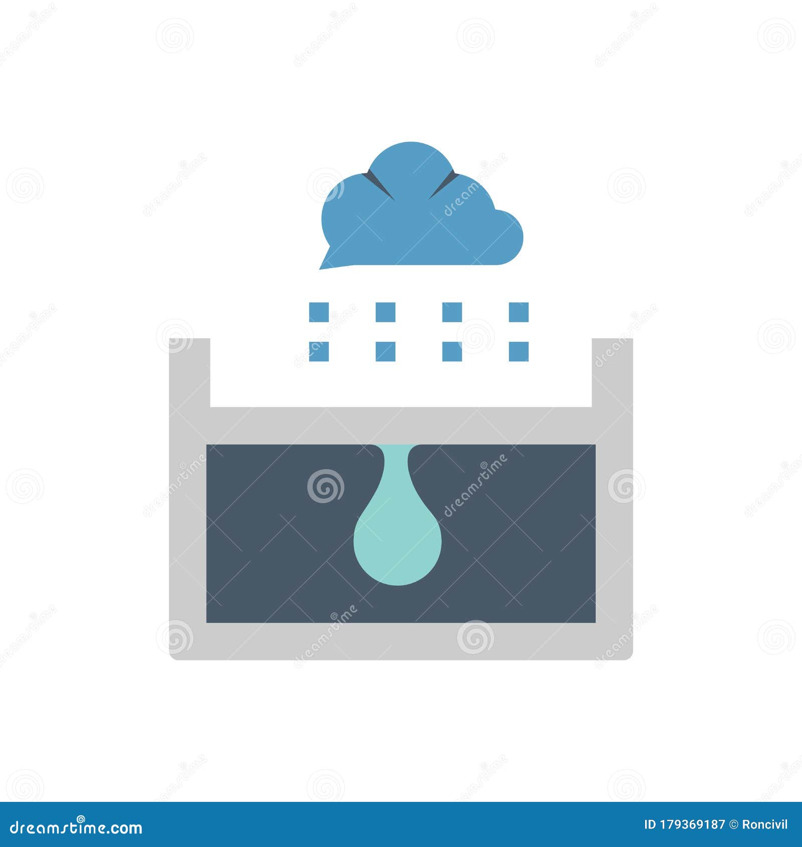 Waterproof water leak icon stock vector. Illustration of maintenance ...