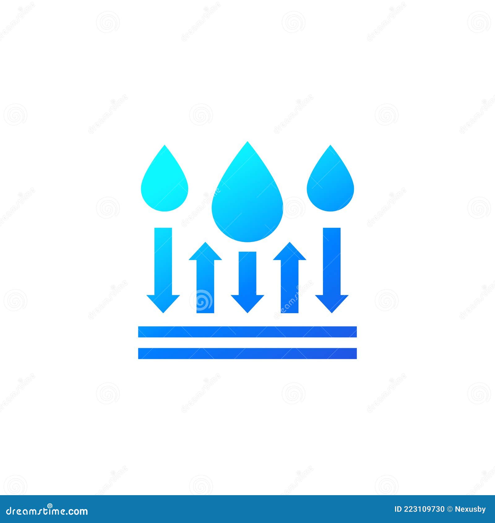 Waterproof, Water Resistant Icon on White, Vector Stock Vector ...