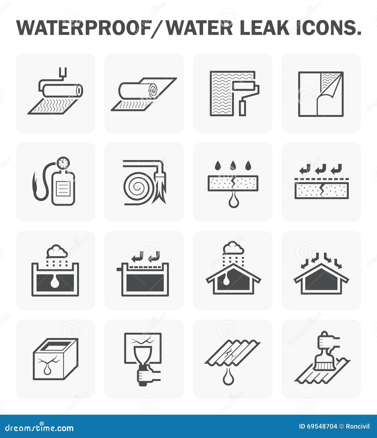 Waterproofing Concrete Mortar. The Master Puts Waterproofing On A ...