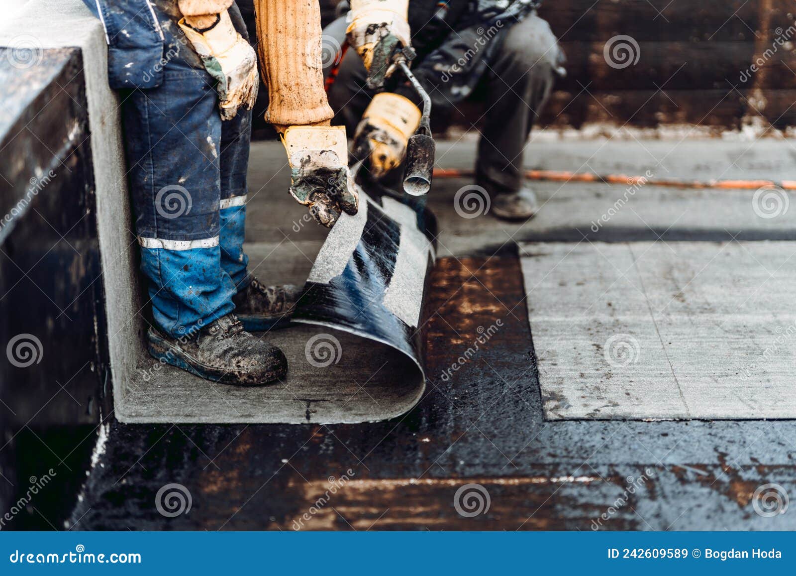 Waterproofing Insulation With Bituminous Membrane System. Professional ...