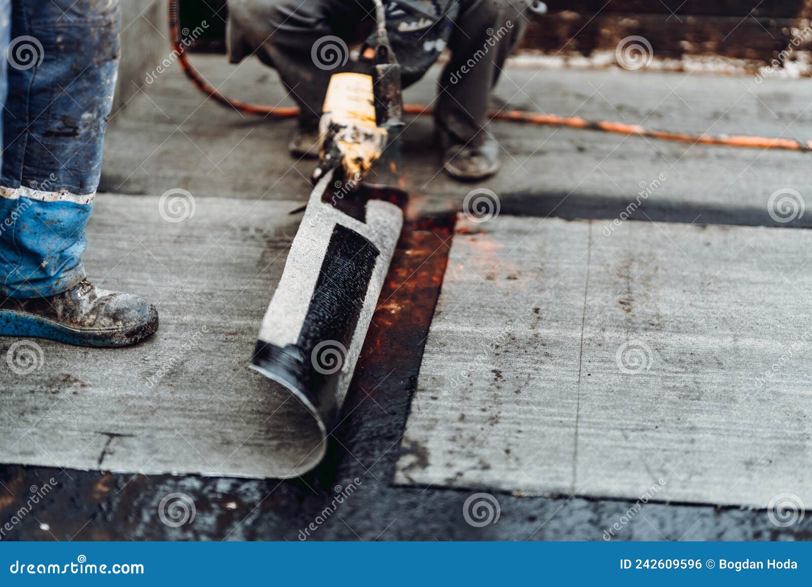 Waterproofing Insulation With Bituminous Membrane System. Professional ...