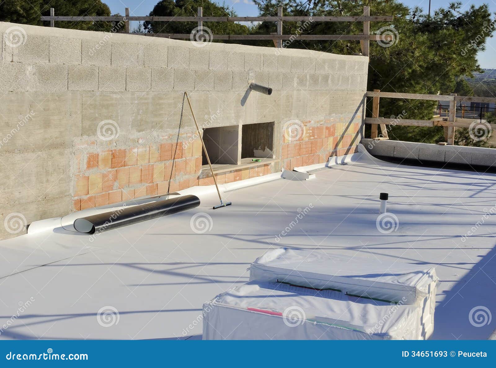 Waterproofing and Insulation Pvc Terrace Stock Image - Image of sheet ...