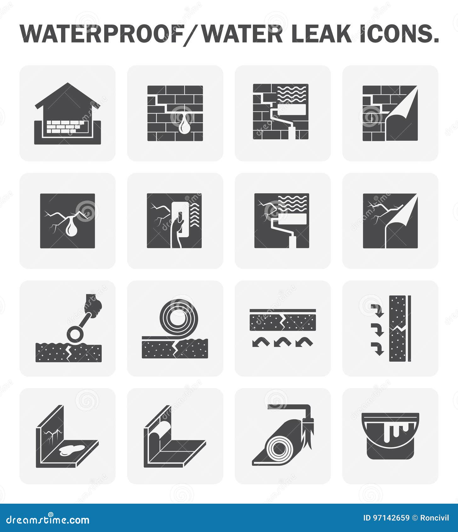 Waterproofing vector icon stock vector. Illustration of felt - 97142659