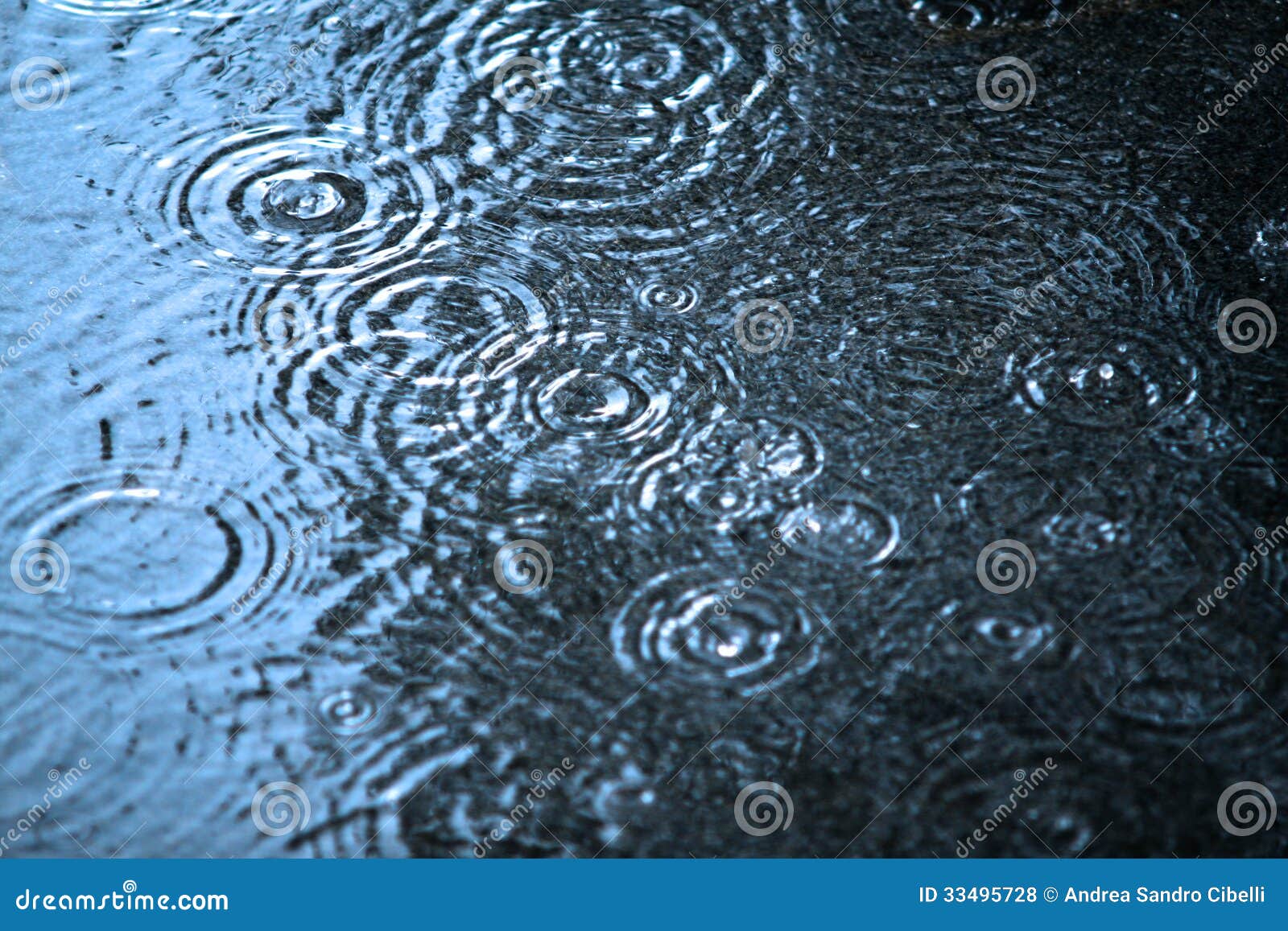 Water Rings stock photo. Image of drops, blue, reflection - 33495728