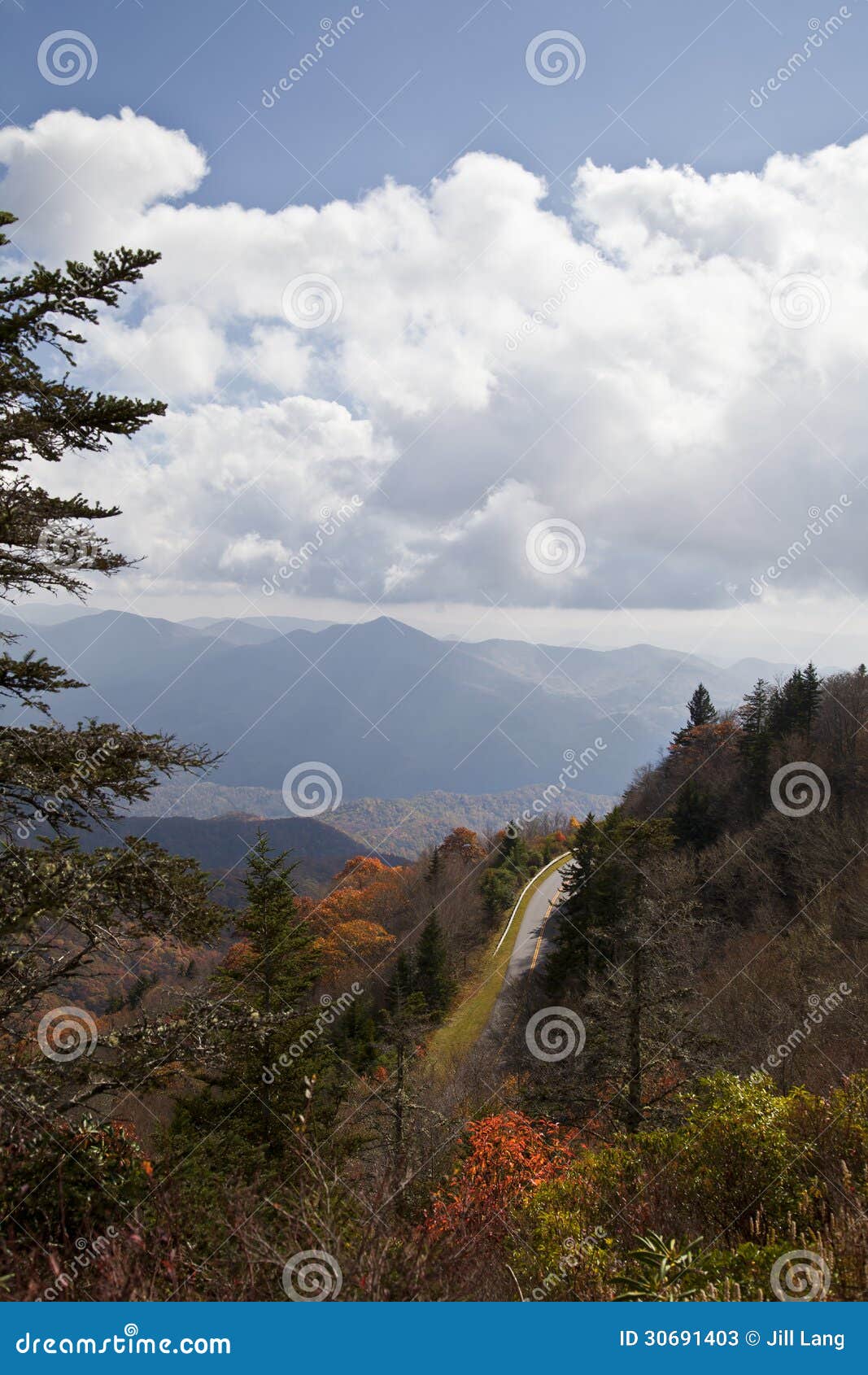 Waterrock Knob on the Blue Ridge Parkway Stock Image - Image of ...