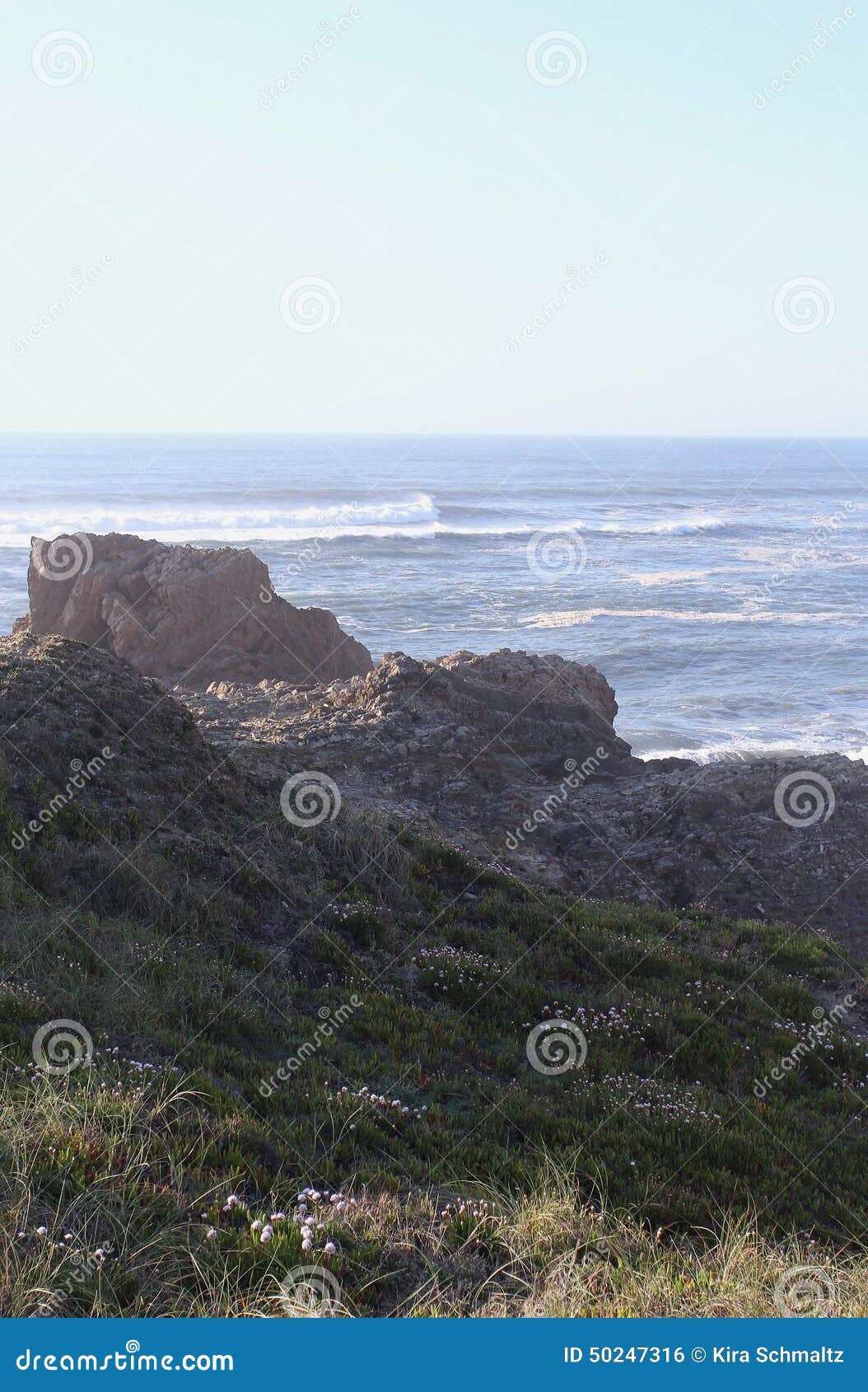The Waterscape with Ocean and the Rocks Stock Photo - Image of ...