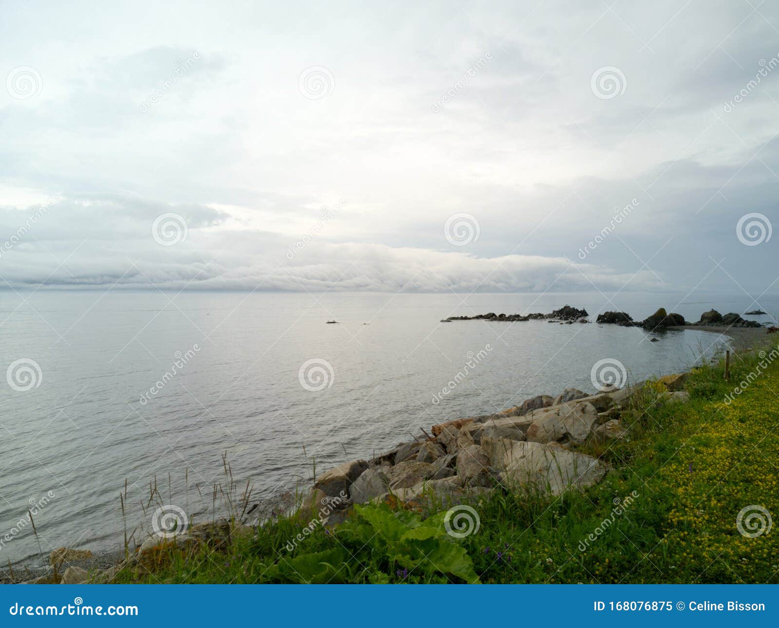 Waterscape with Stormy Clouds Announcing a Storm Stock Image - Image of ...