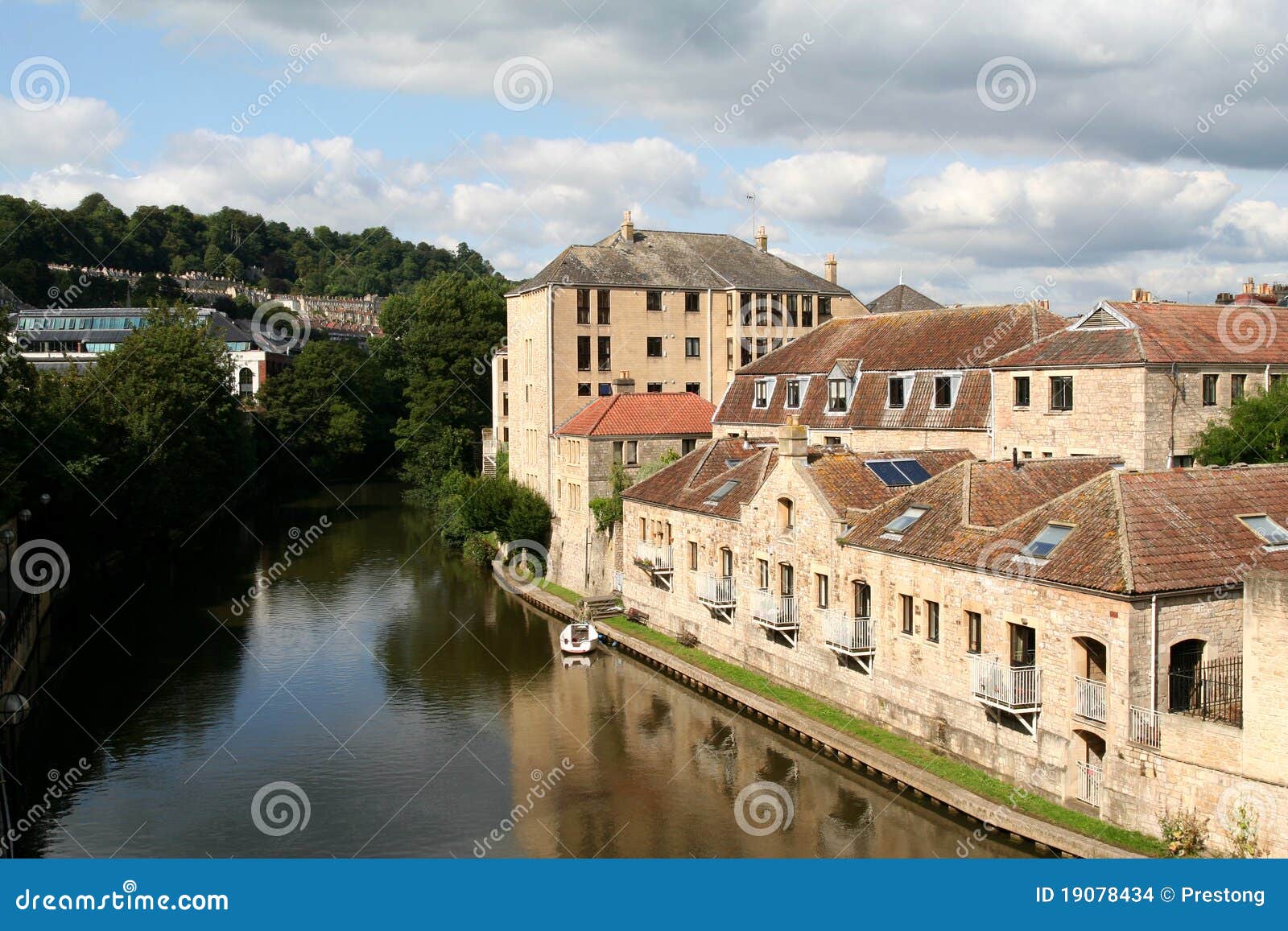 Waterside Homes in the City of Bath. Stock Photo - Image of homes, bath ...