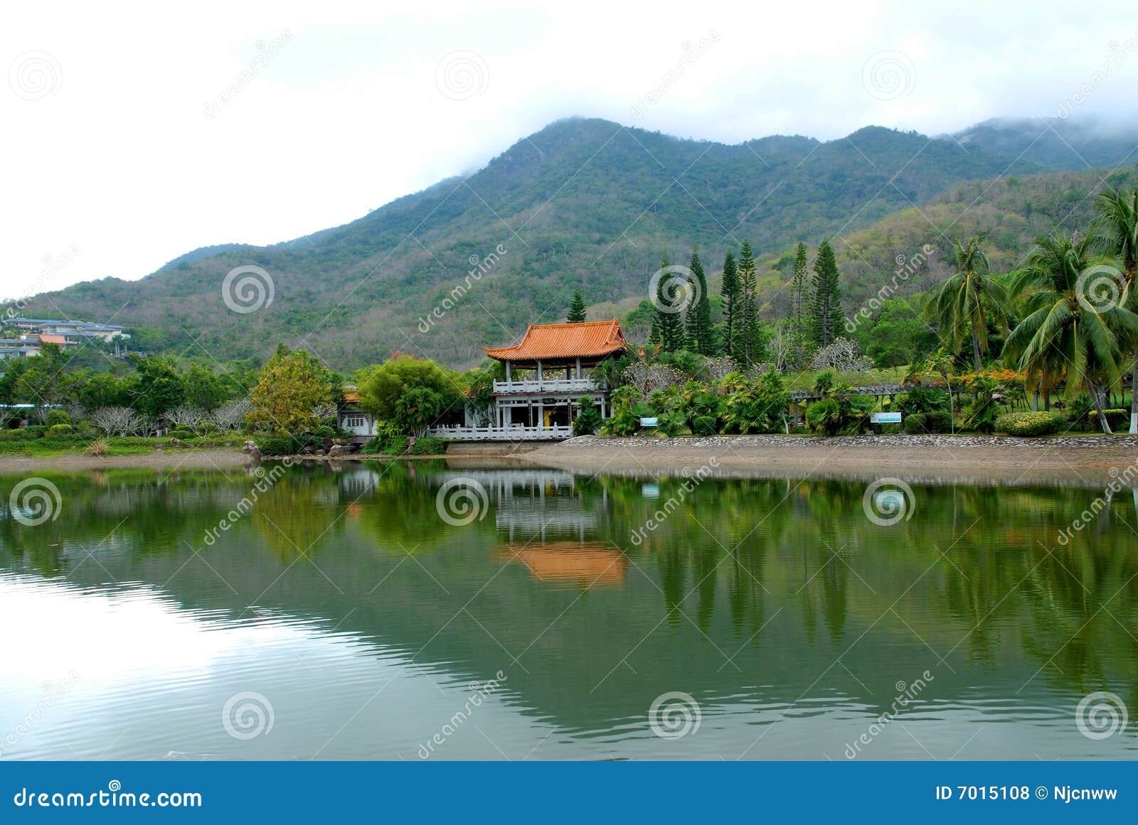 Waterside pavilion stock photo. Image of mountain, inverted - 7015108