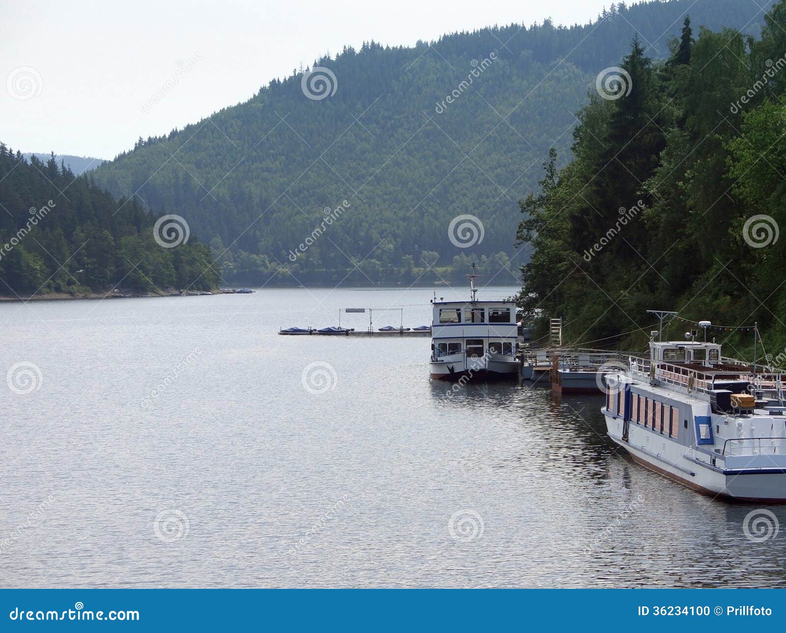 Waterside Scenery in Thuringia Stock Photo - Image of recreational ...
