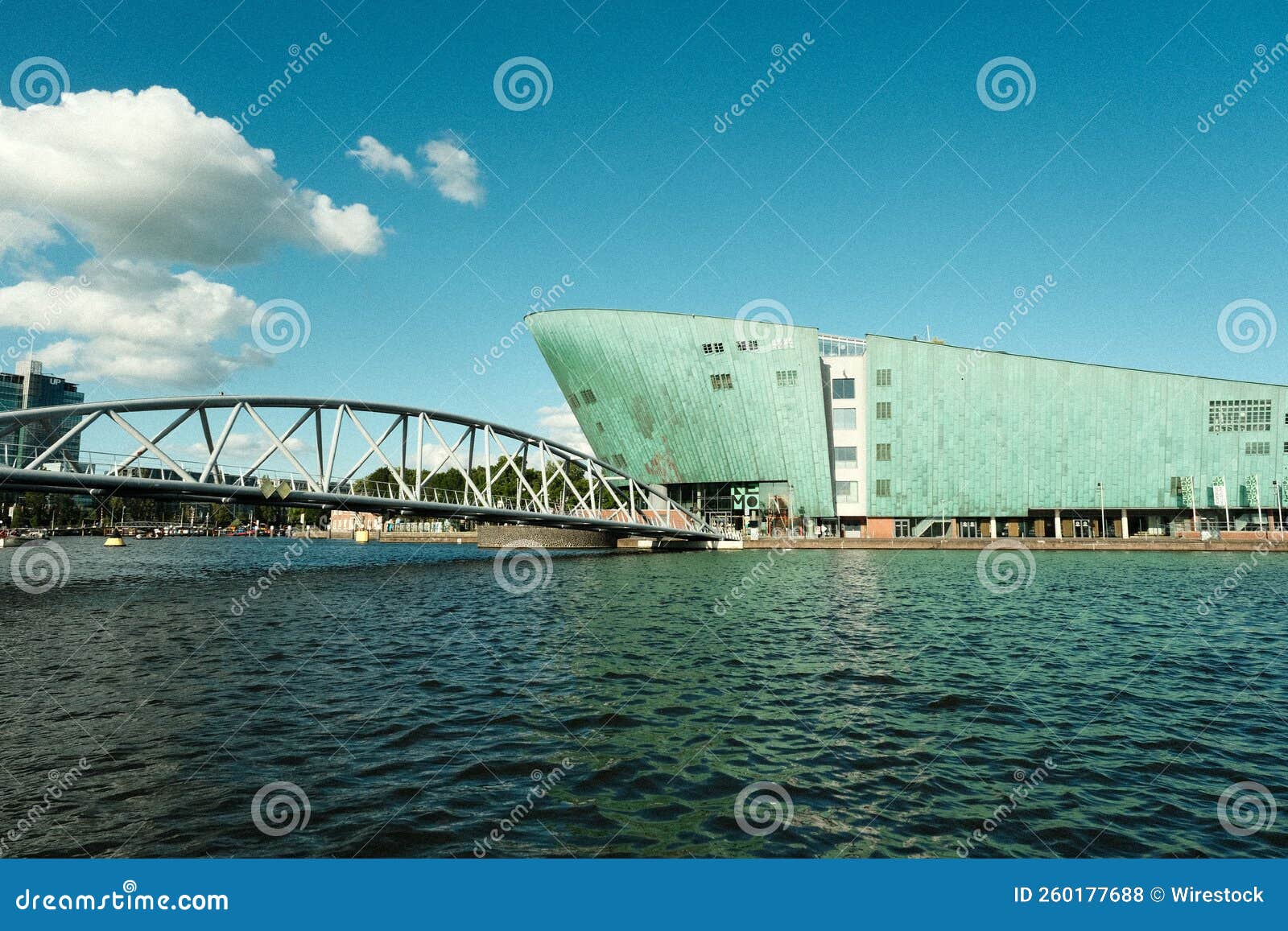 Waterside View of the NEMO Science Museum Building Under the Blue Sky ...