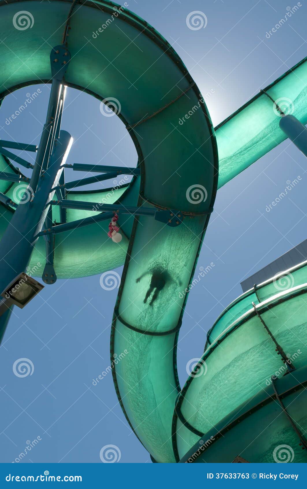 Waterslide Silhouette stock image. Image of person, backlit - 37633763