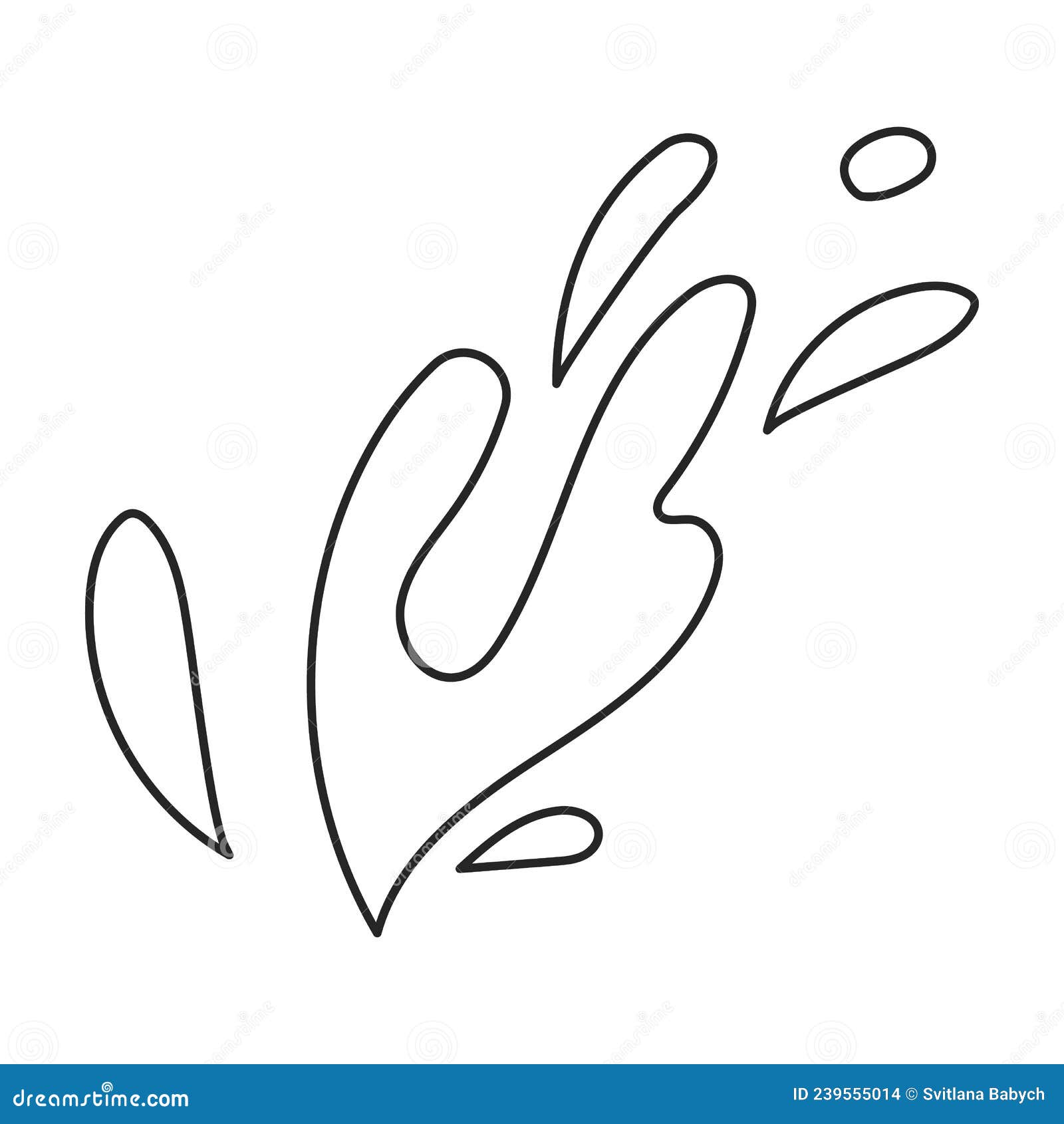 Waterspatvectoromlijnvectorpictogram Geïsoleerd Op Witwaterspatten Op ...