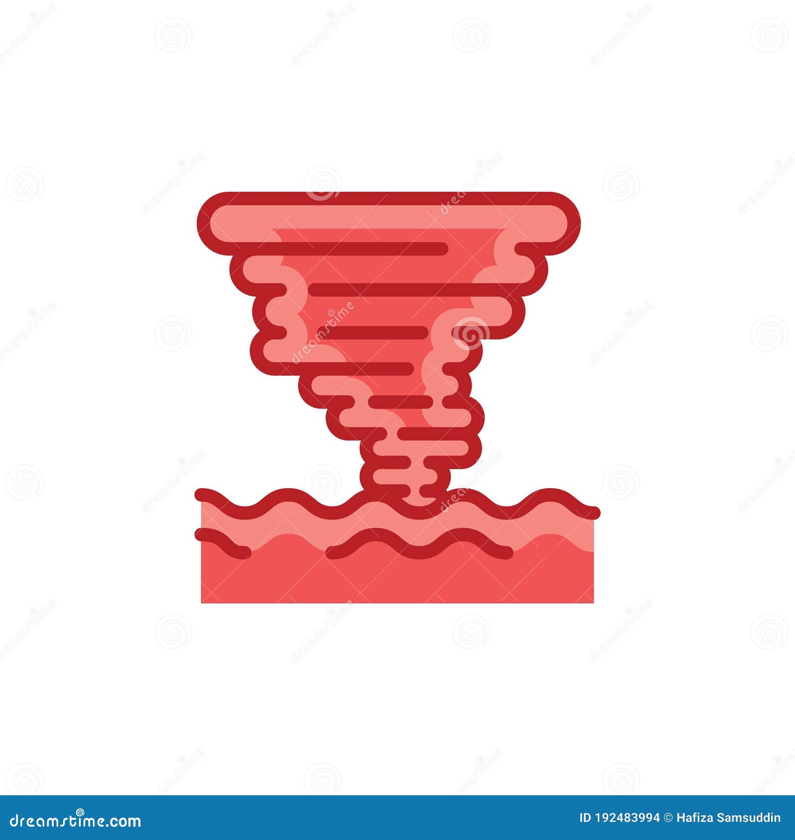 Waterspout. Vector Illustration Decorative Design Stock Vector ...
