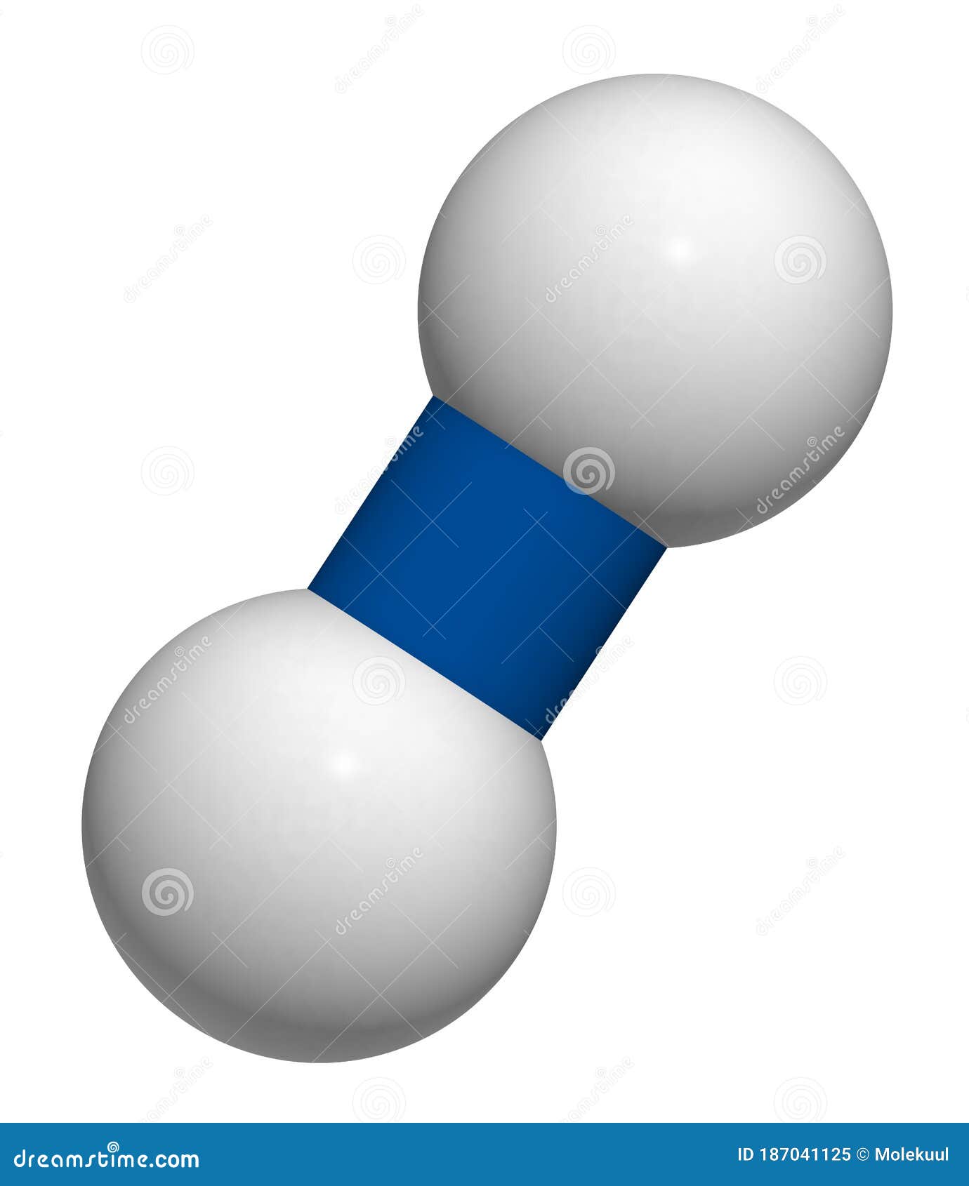 Waterstofgas H2 Molecule 3d Rendering. Stock Illustratie - Illustration ...