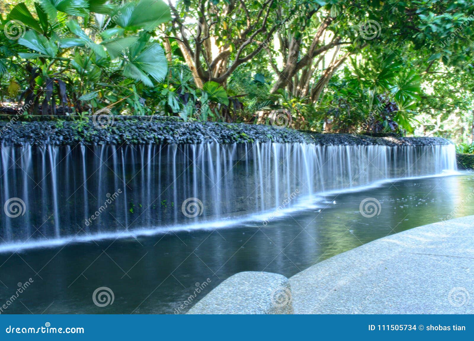 Waterstroom in een Tuin stock foto. Image of zaag, lopen - 111505734