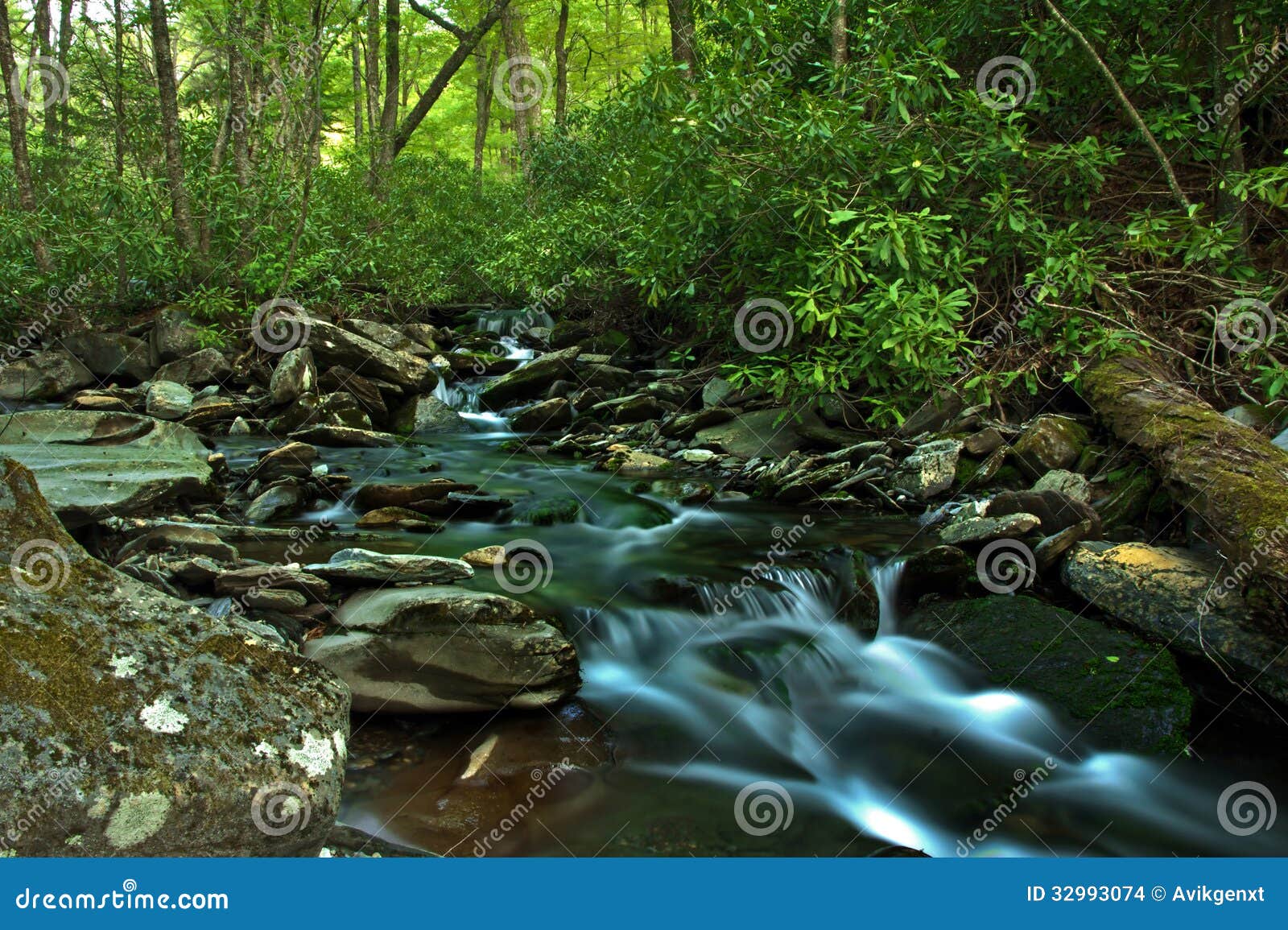 Waterstroom in wildernis stock foto. Image of berg, landschap - 32993074