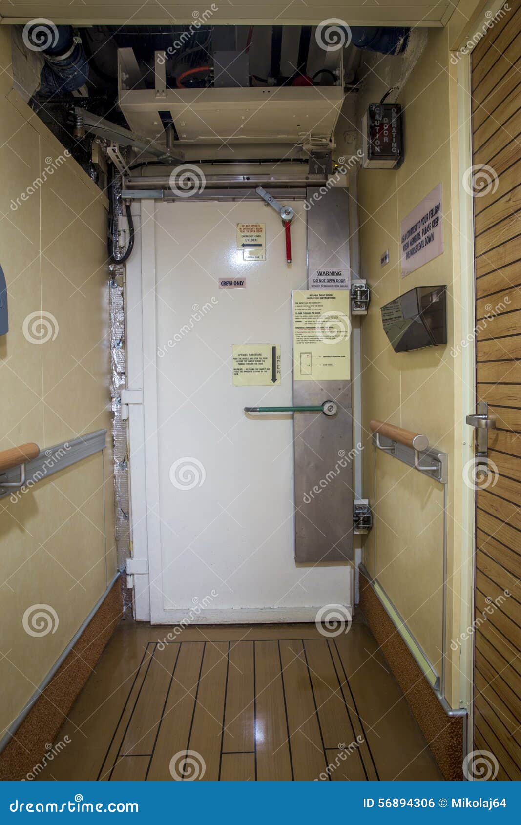 Closed Watertight Door In A Ship Royalty-Free Stock Photo ...