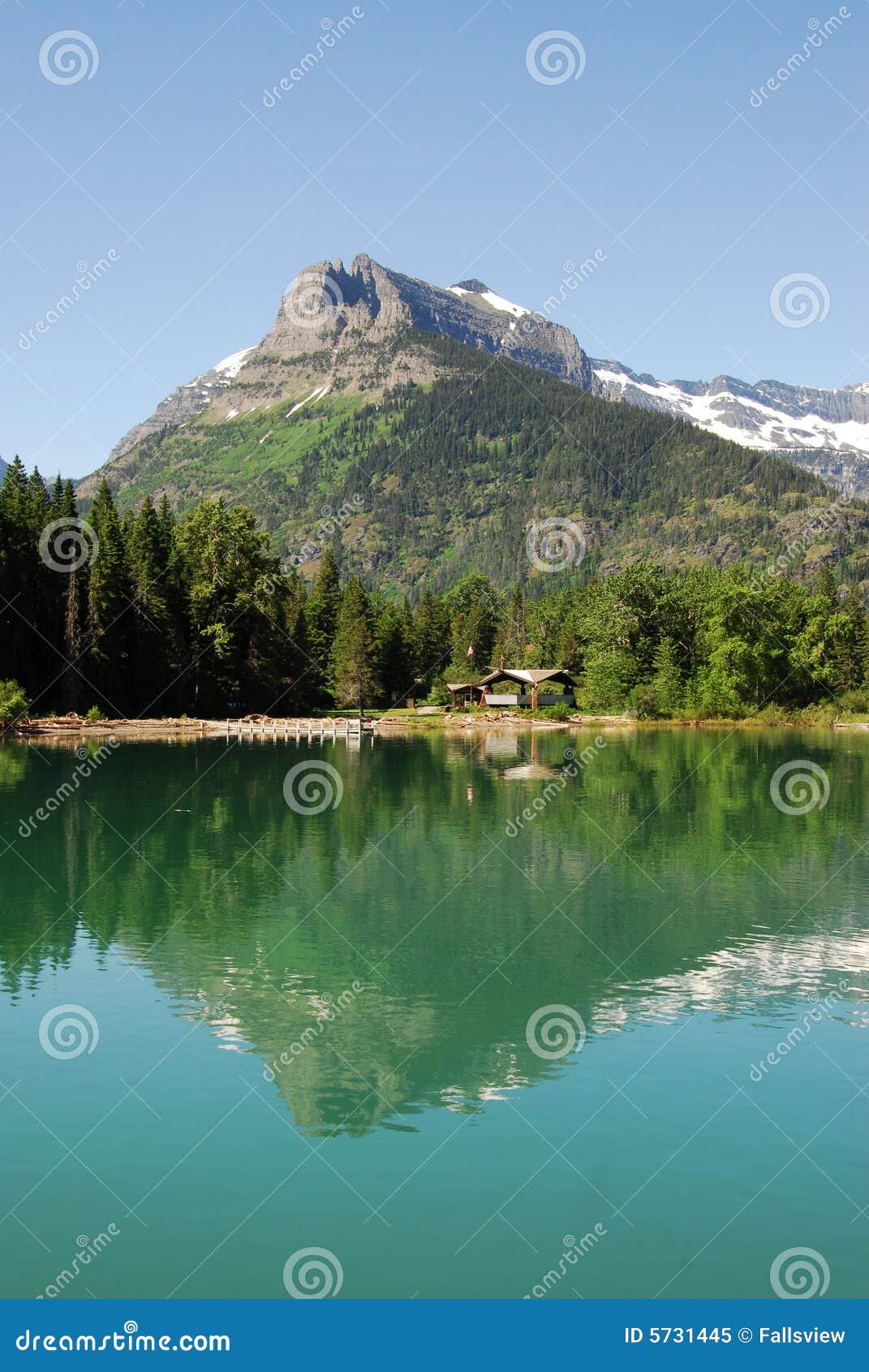 Waterton Lake and Mountains Stock Image - Image of montana, nature: 5731445