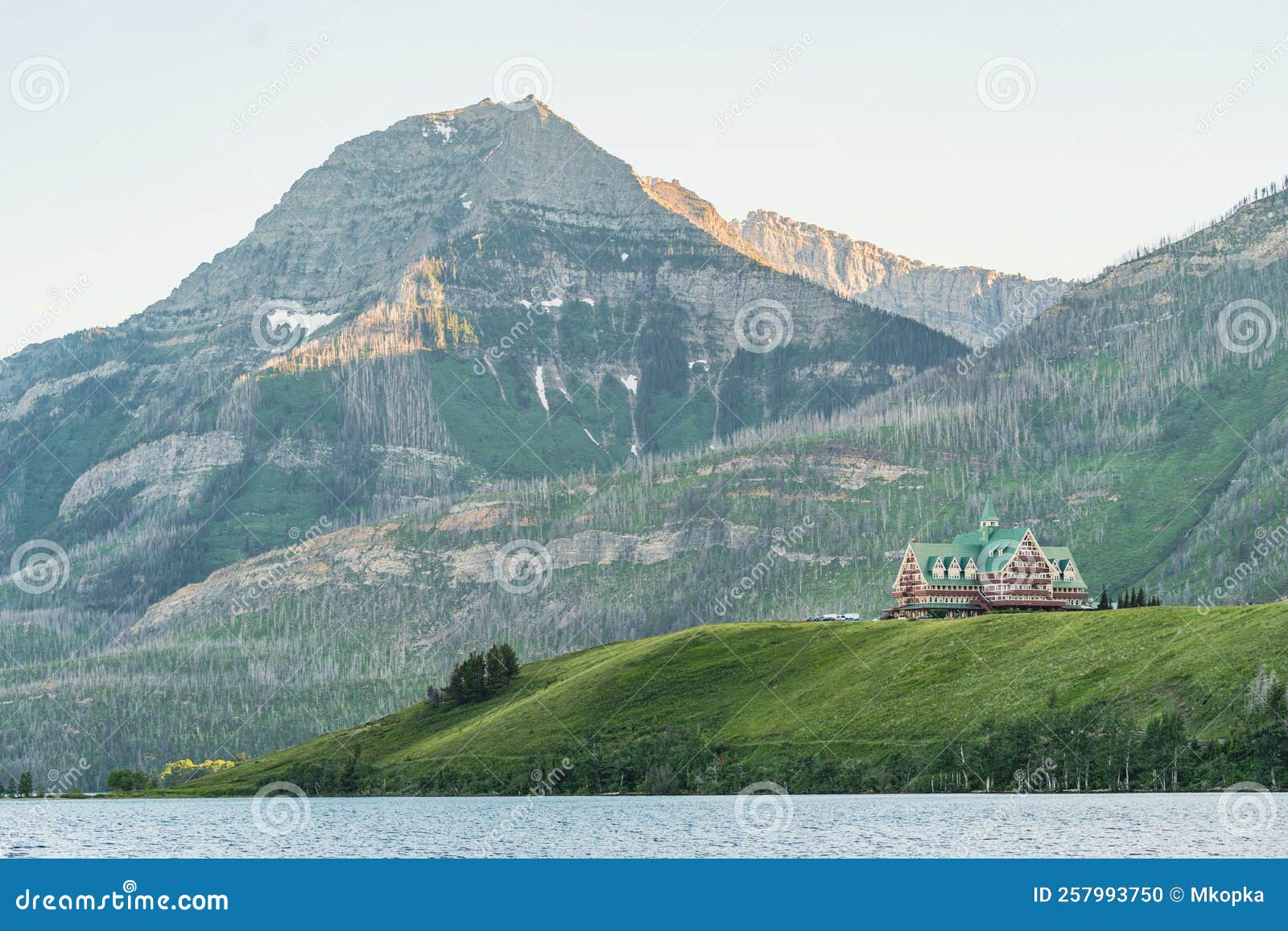 Waterton Lakes National Park at Sunset in Canada Editorial Image ...