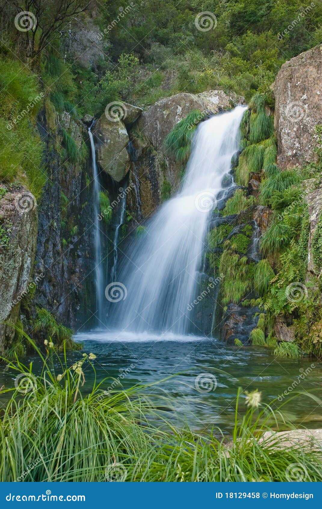Waterval stock foto. Image of waterval, licht, water - 18129458