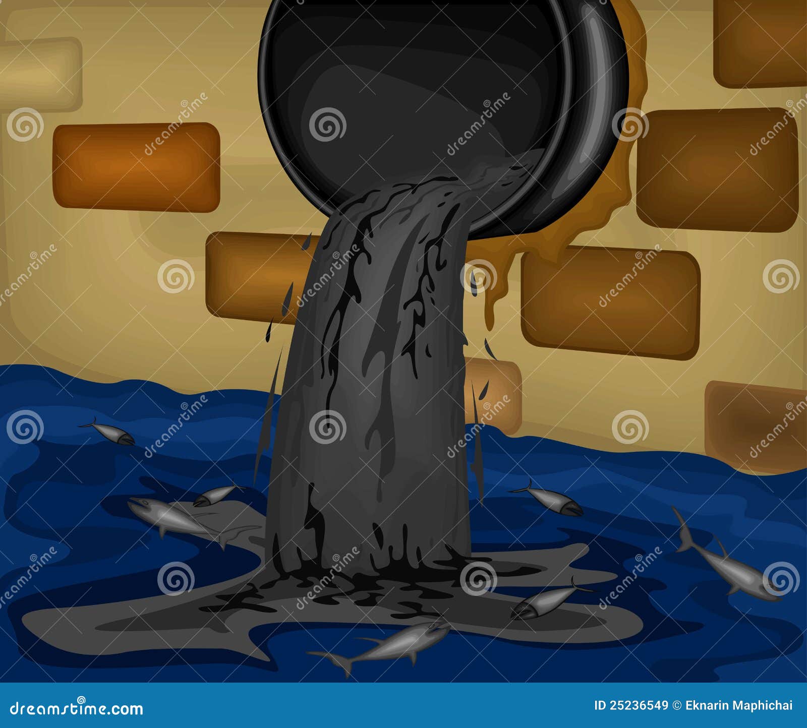 Watervervuiling stock illustratie. Illustration of rivier - 25236549