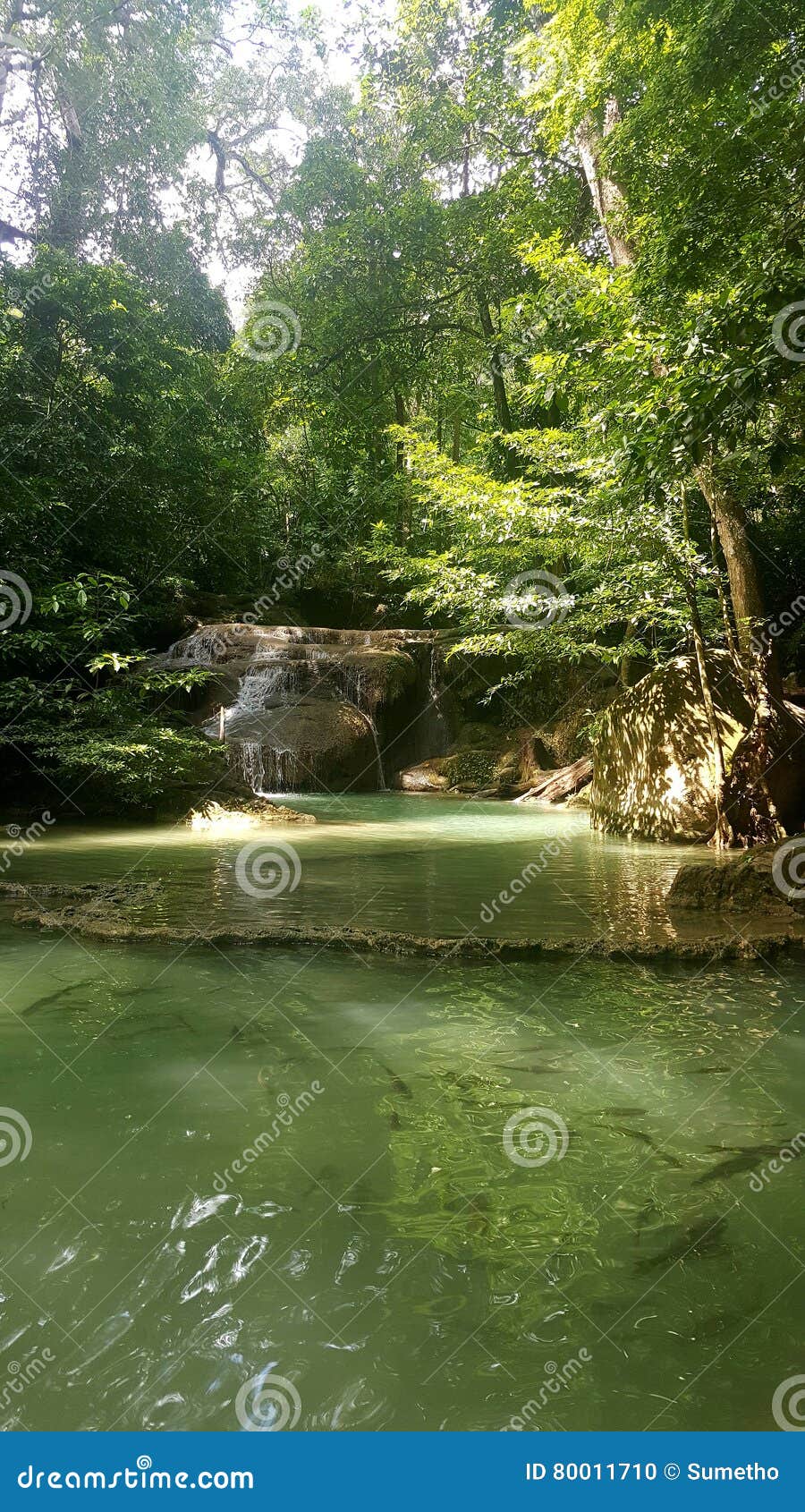 Waterway at Arawan Waterfall, Stock Photo - Image of vacation, arawan ...