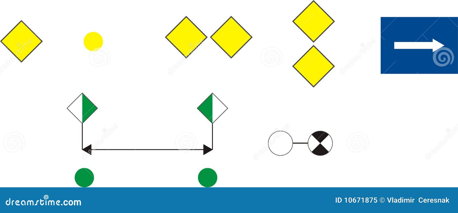 Waterway Signs, Informative Stock Vector - Illustration of arrow ...