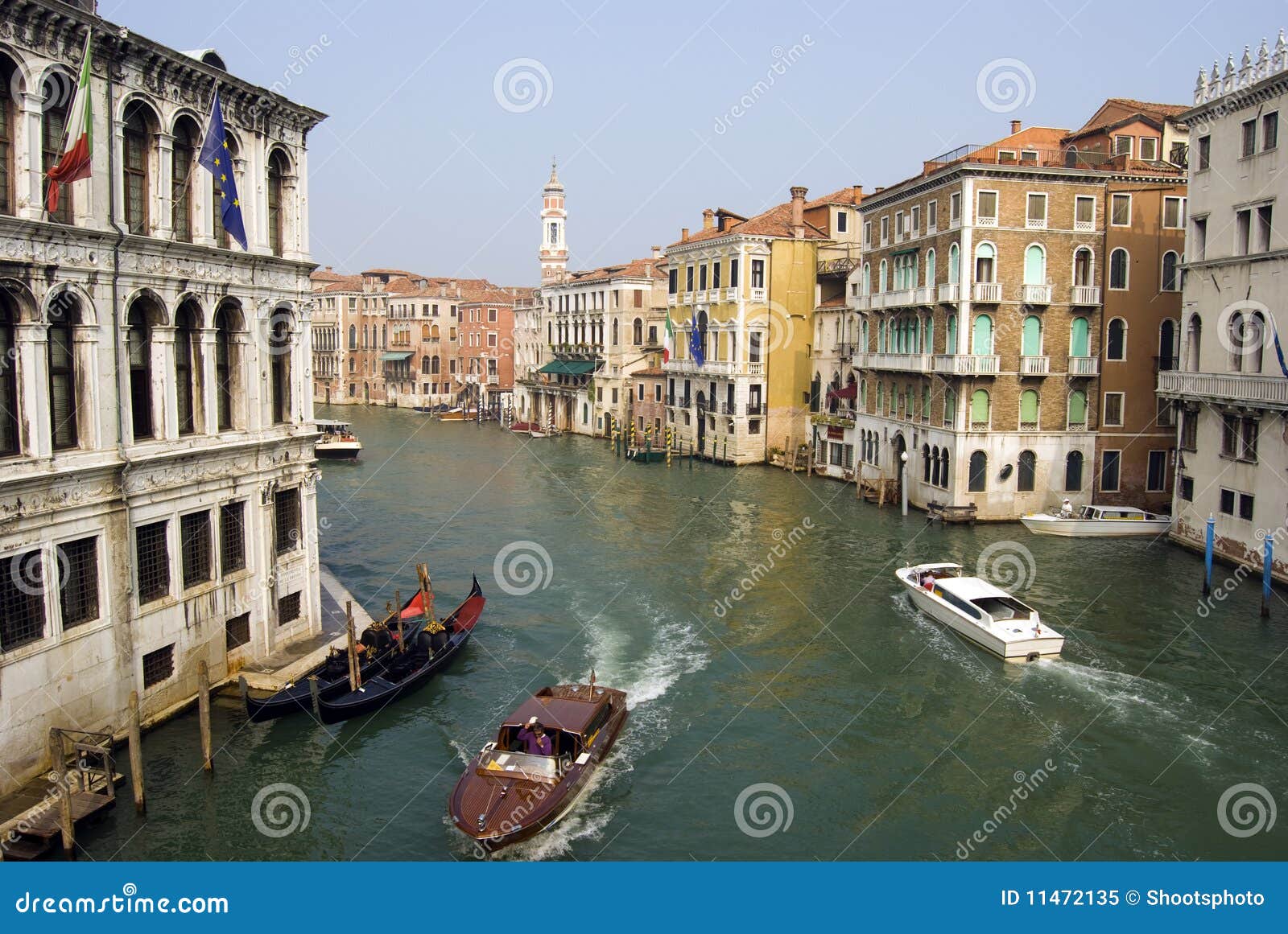 Waterway in venice stock image. Image of grand, italian - 11472135