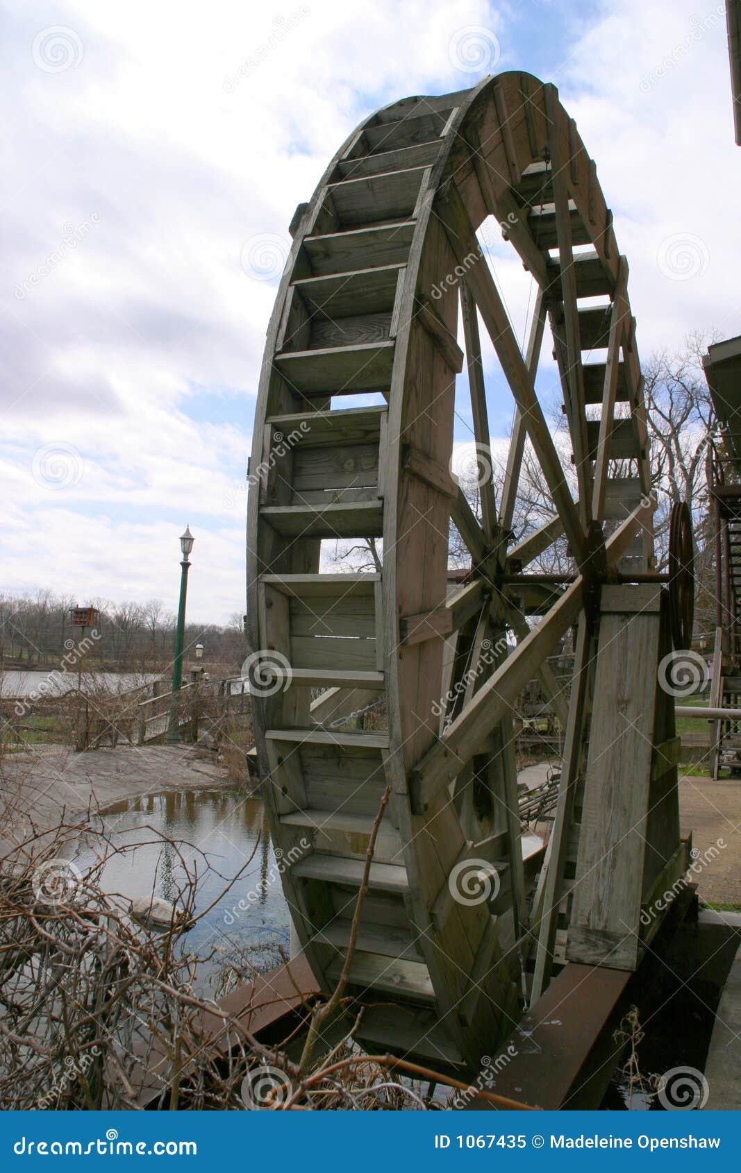 Waterwheel - back stock image. Image of river, antique - 1067435