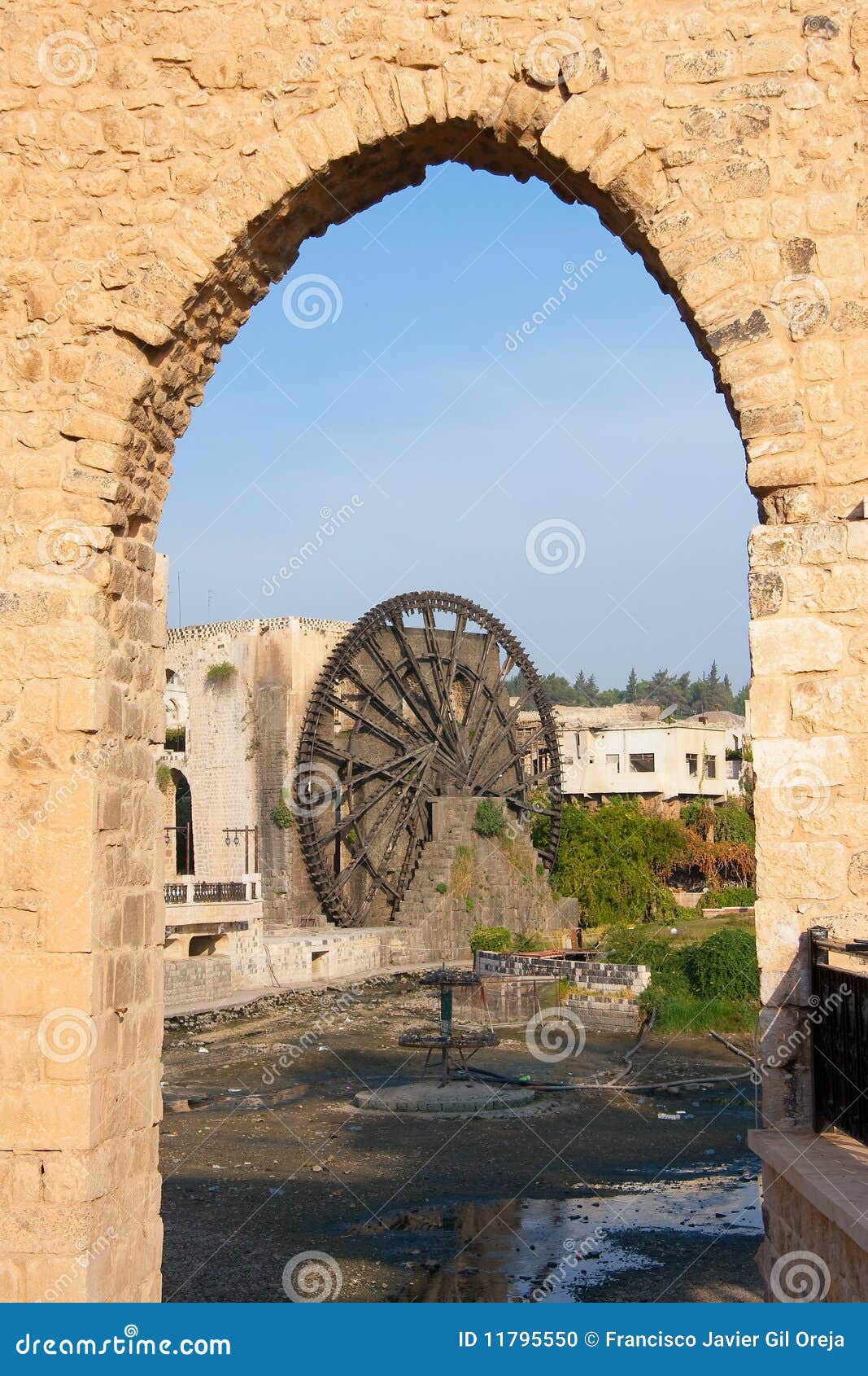 Waterwheel in Hama stock photo. Image of water, stone - 11795550